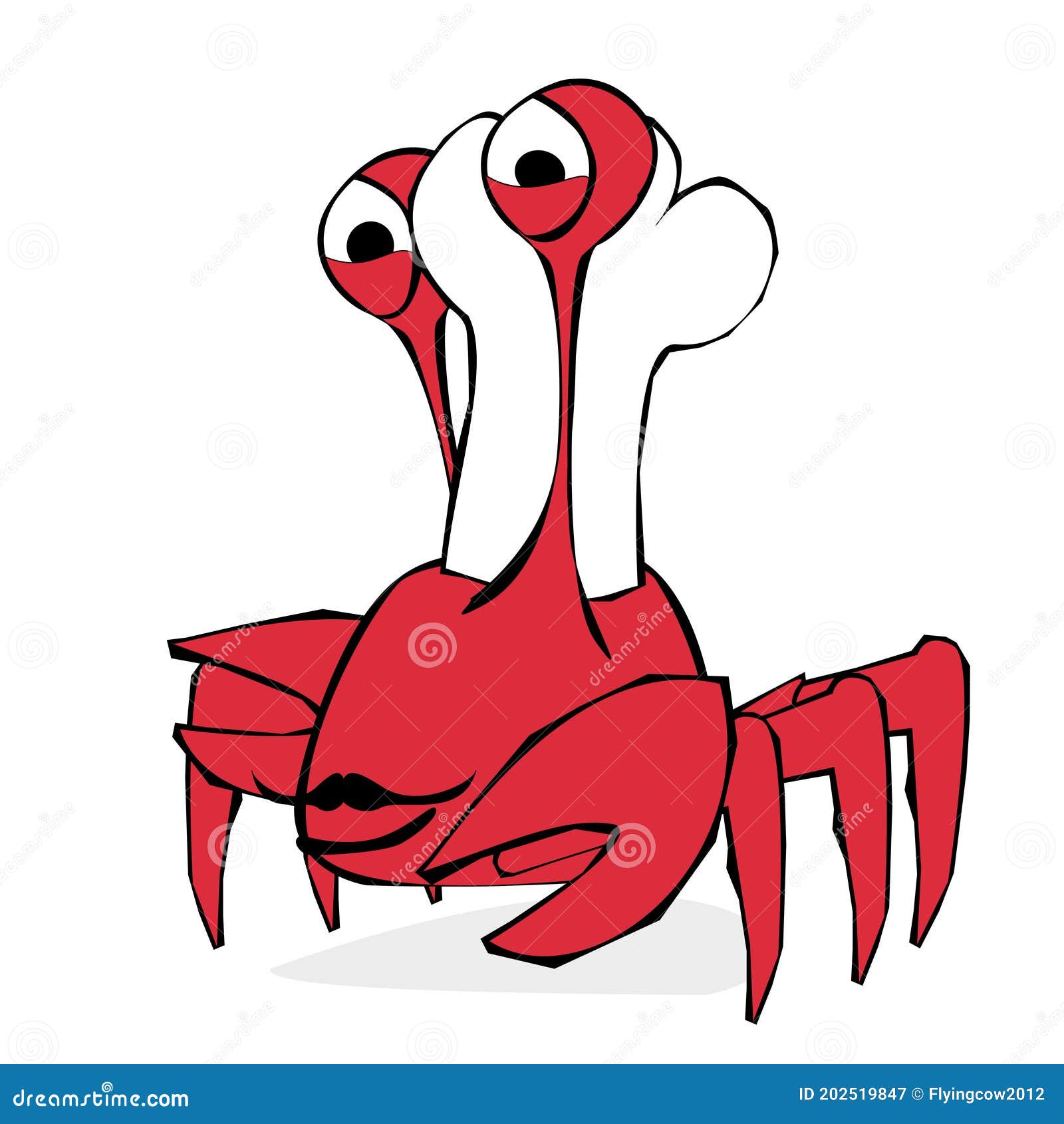 Red comic art crab stock illustration. Illustration of crab - 202519847