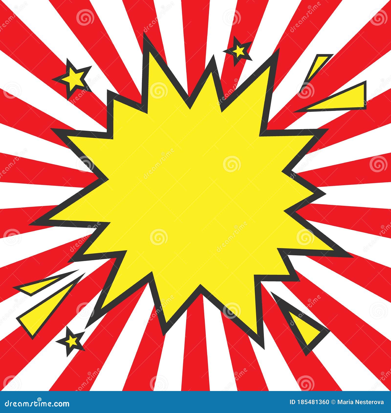 Red Comic Speech Bubble, Cartoon Text Box Stock Illustration ...