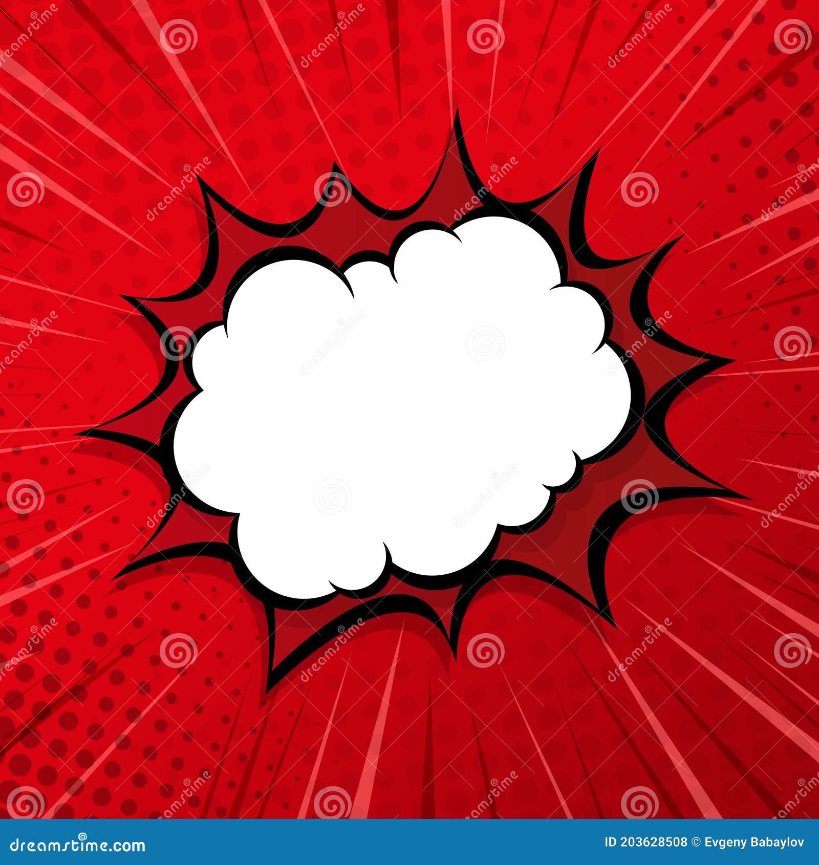 Red Comic Zoom with Lines and Dots - Vector Stock Vector - Illustration ...