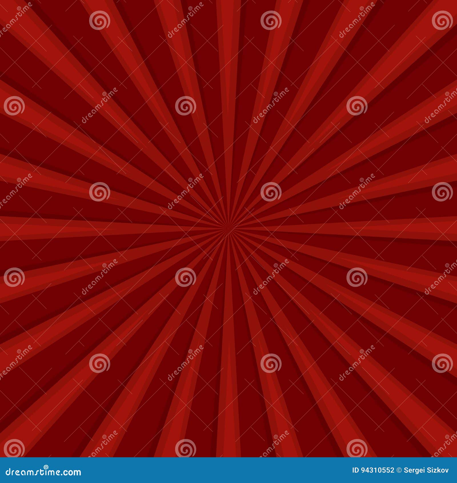 Red Comics Radial Speed Lines Graphic Effects. Vector Stock Vector ...