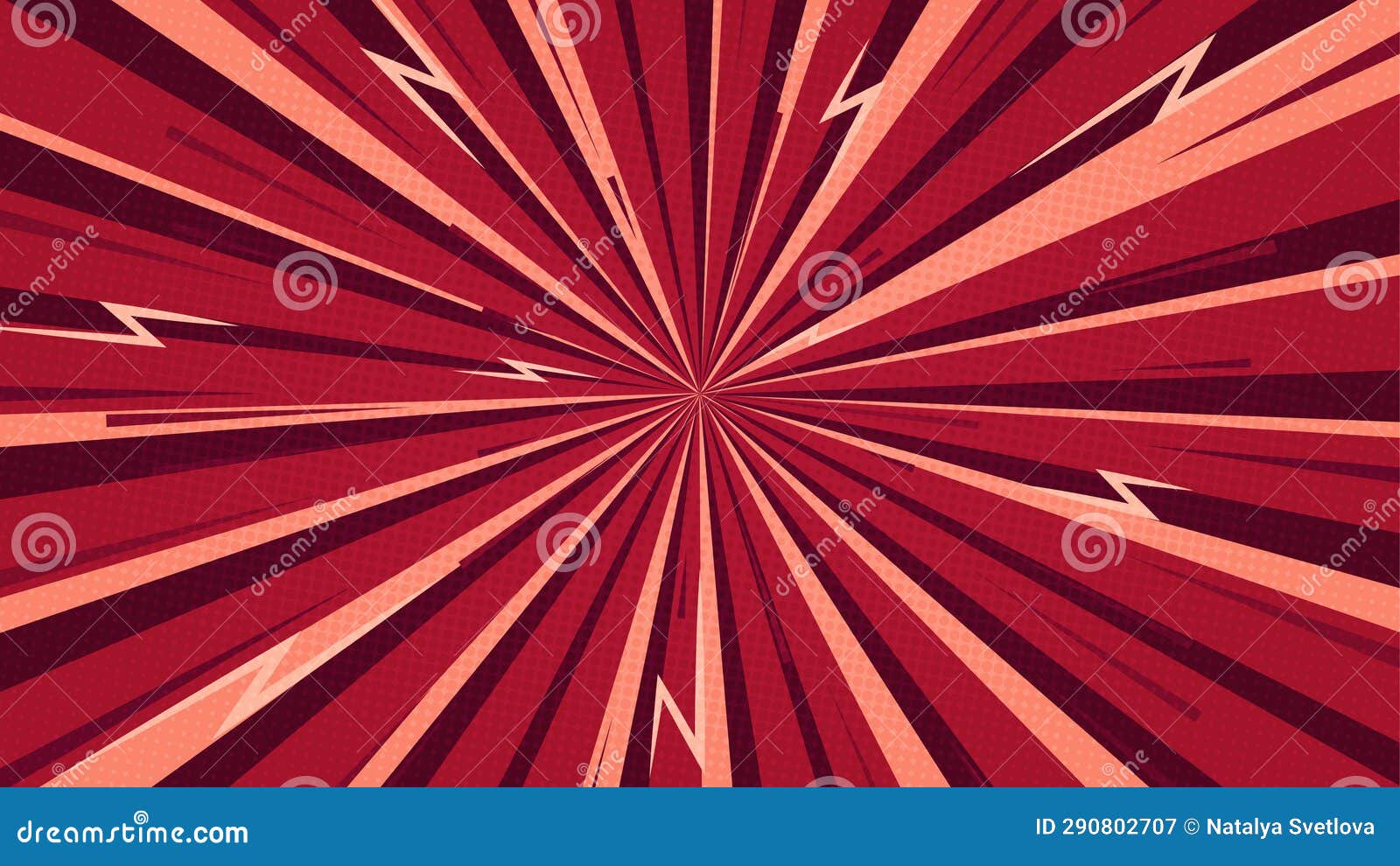 Red Comics Style Background. Focus Lines Background. Comic Style ...