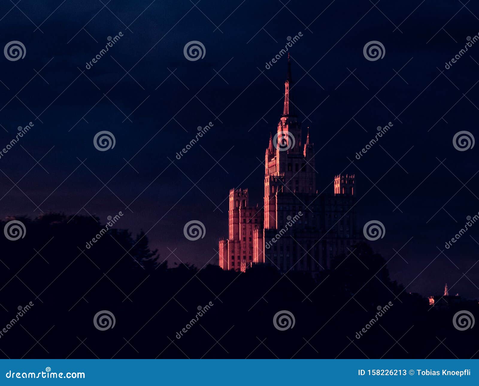 Red Communist Building in Moscow Stock Image - Image of communist ...