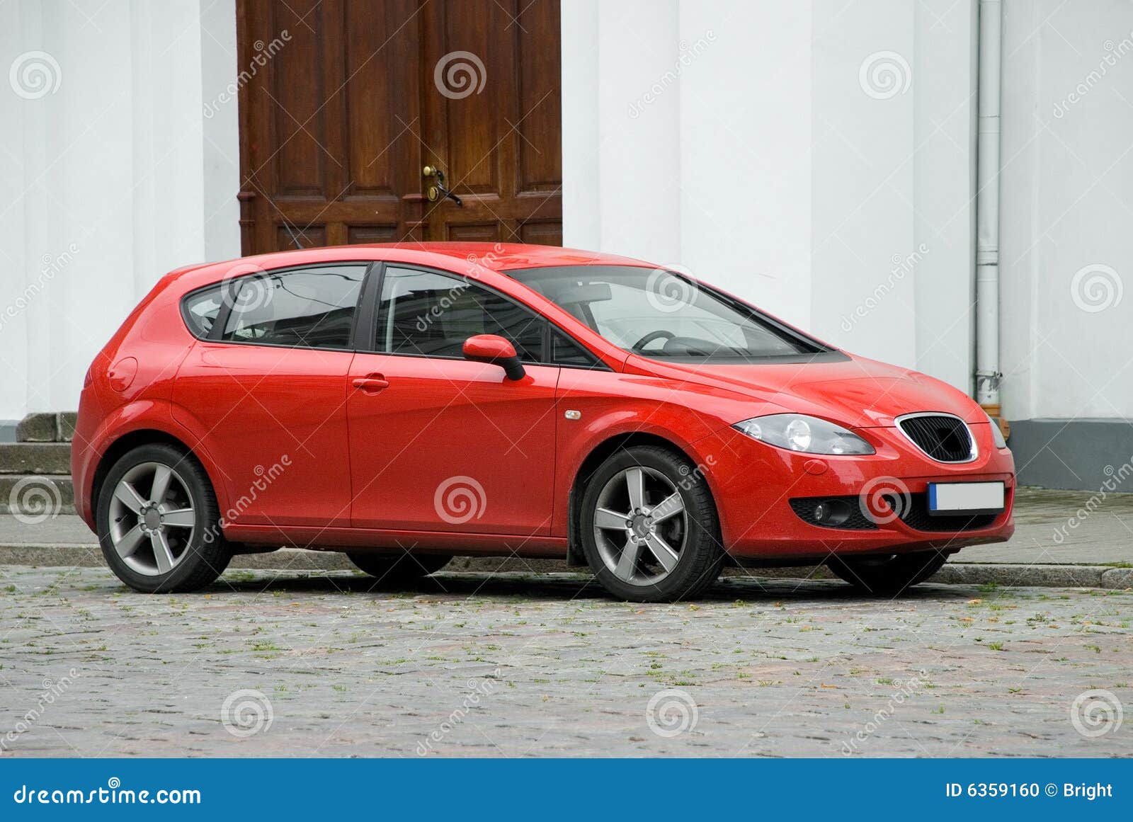 Red Compact Car stock photo. Image of spain, transportation - 6359160