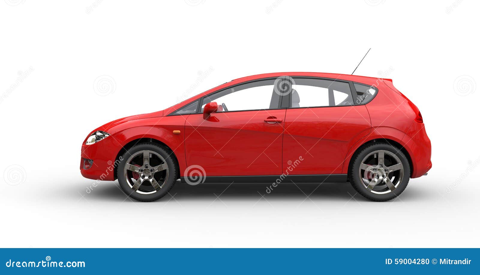 Red Compact Car stock photo. Image of prestige, background - 59004280