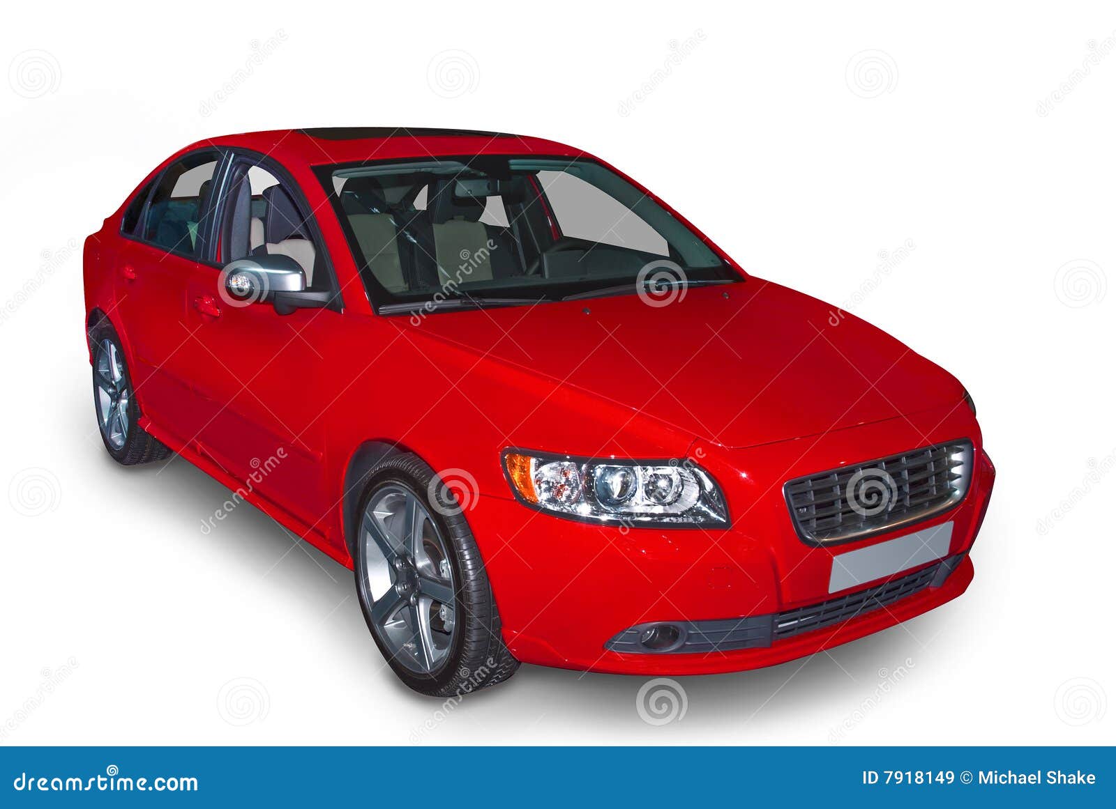 Red Compact Hybrid stock image. Image of auto, economy - 7918149