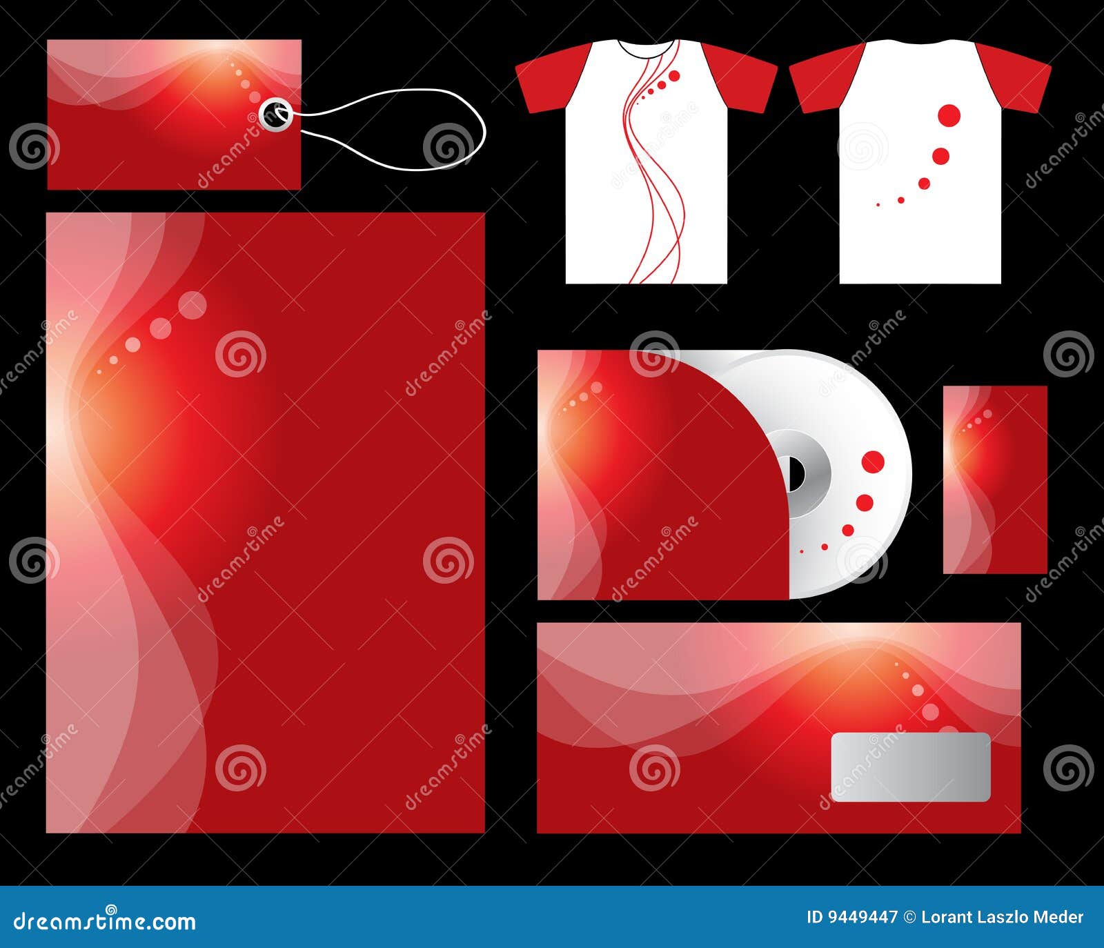 Red company set stock illustration. Illustration of cover - 9449447