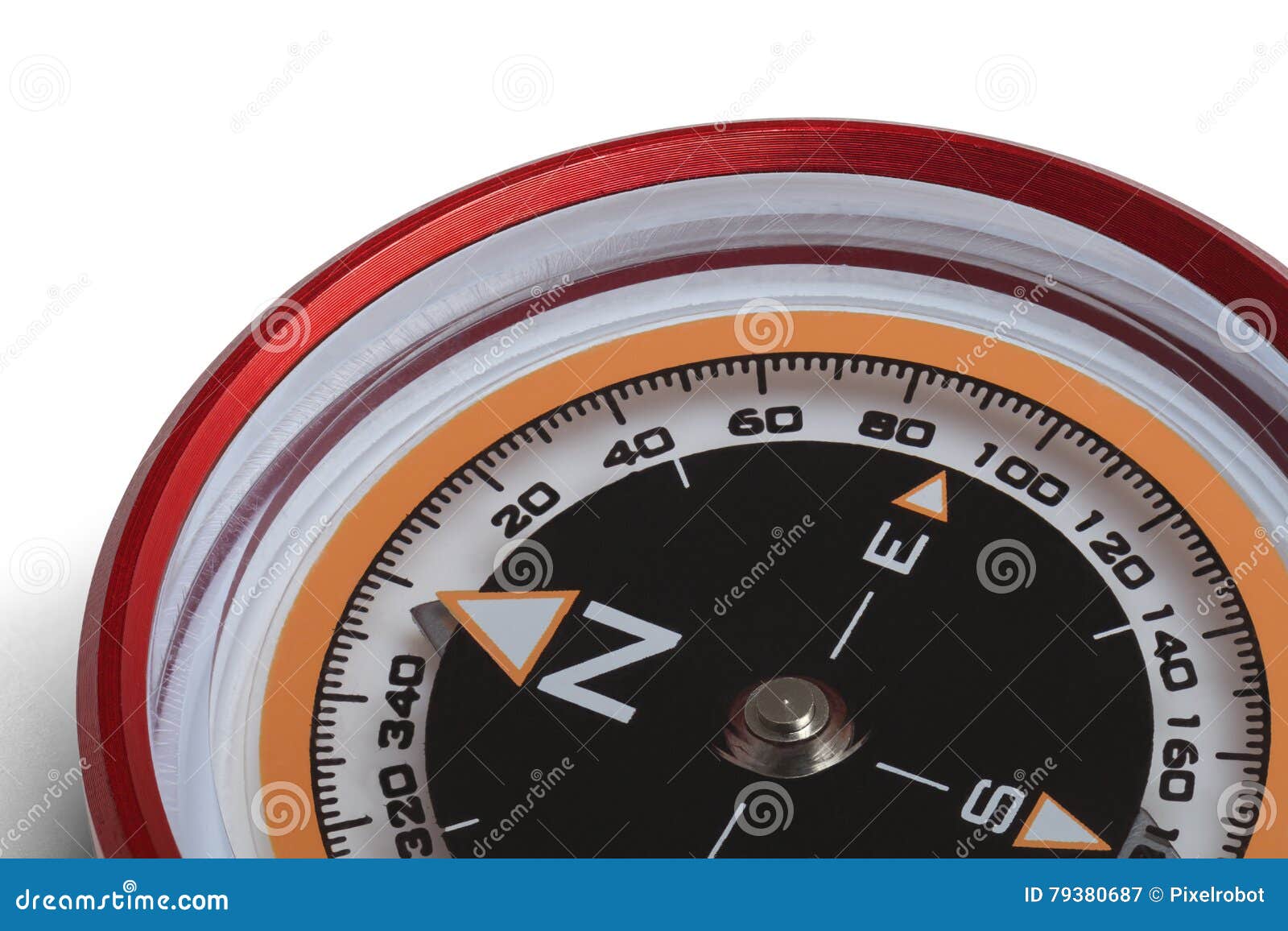 Red Compass Close Up stock image. Image of field, journey - 79380687