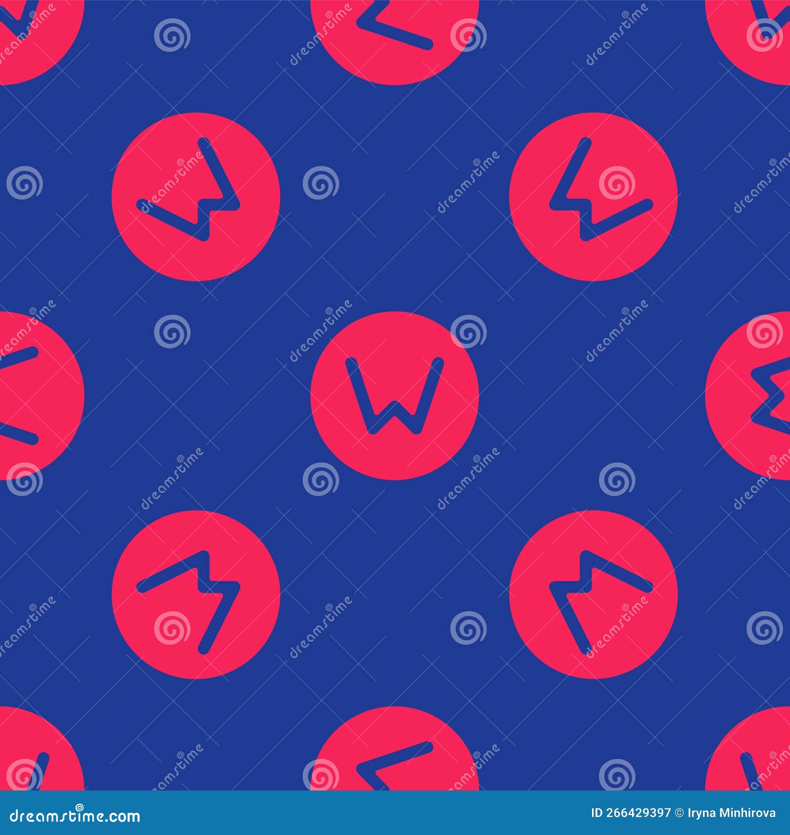 Red Compass North Icon Isolated Seamless Pattern on Blue Background ...