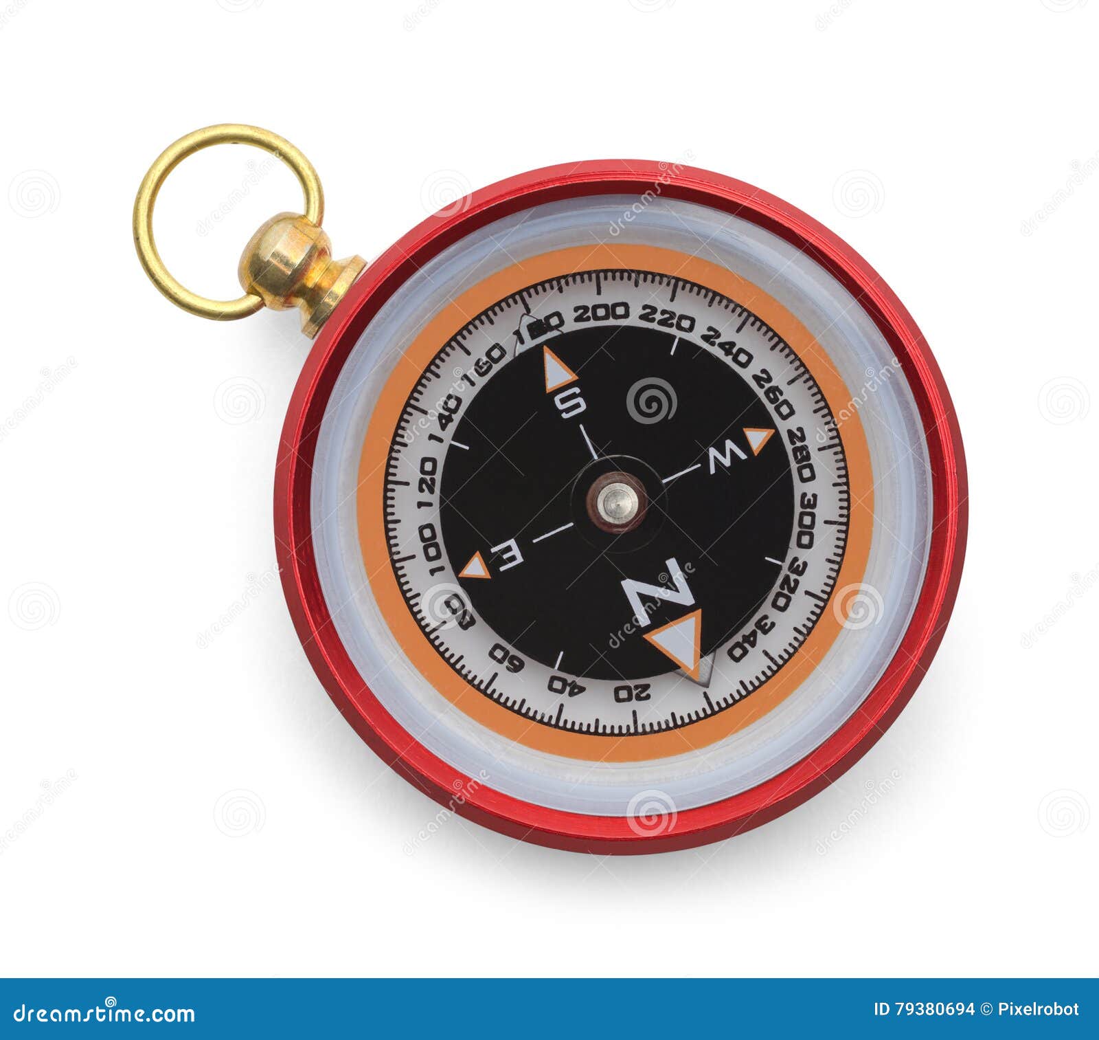 Red Compass Top stock photo. Image of close, metal, nautical - 79380694