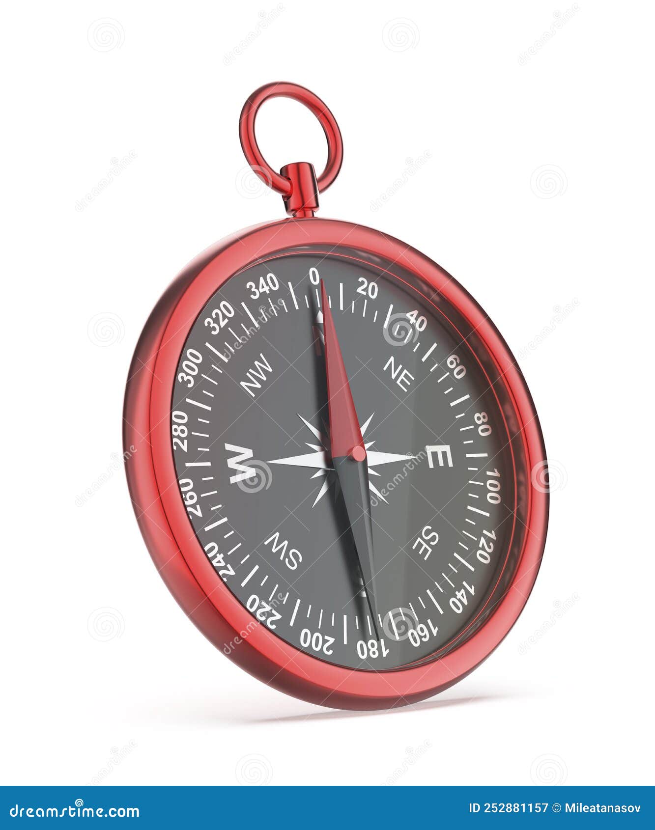 Red compass stock image. Illustration of orientation - 252881157