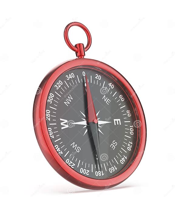 Red compass stock image. Illustration of orientation - 252881157