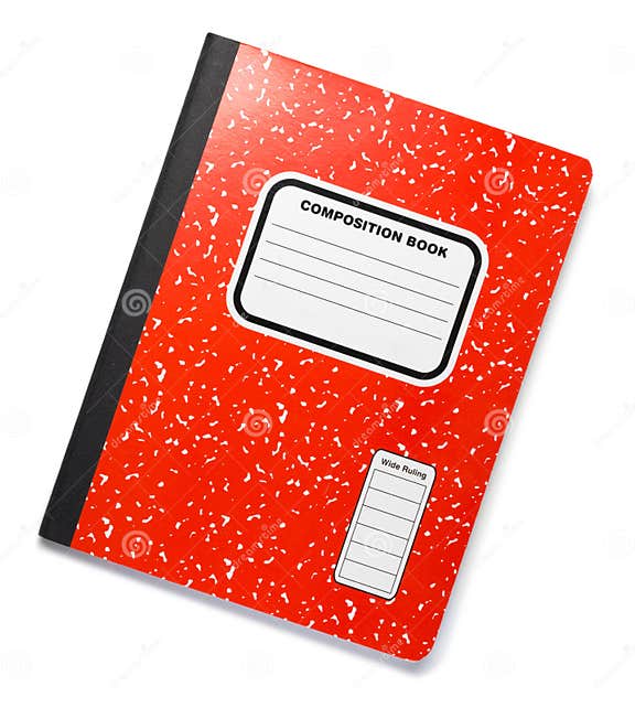 Red Composition Book stock image. Image of testing, terms - 43400739