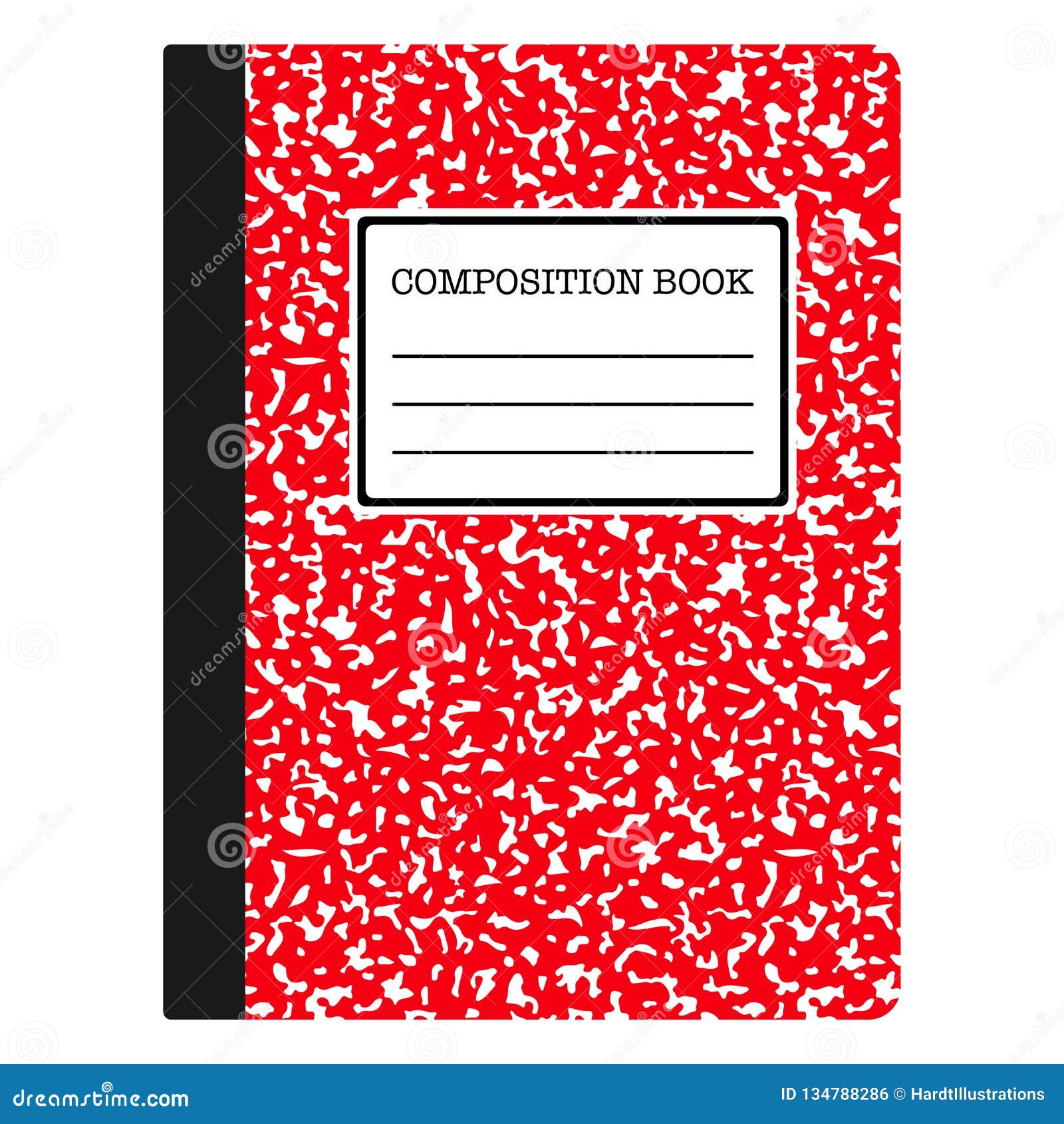 Composition Book stock vector. Illustration of graphic - 134788286