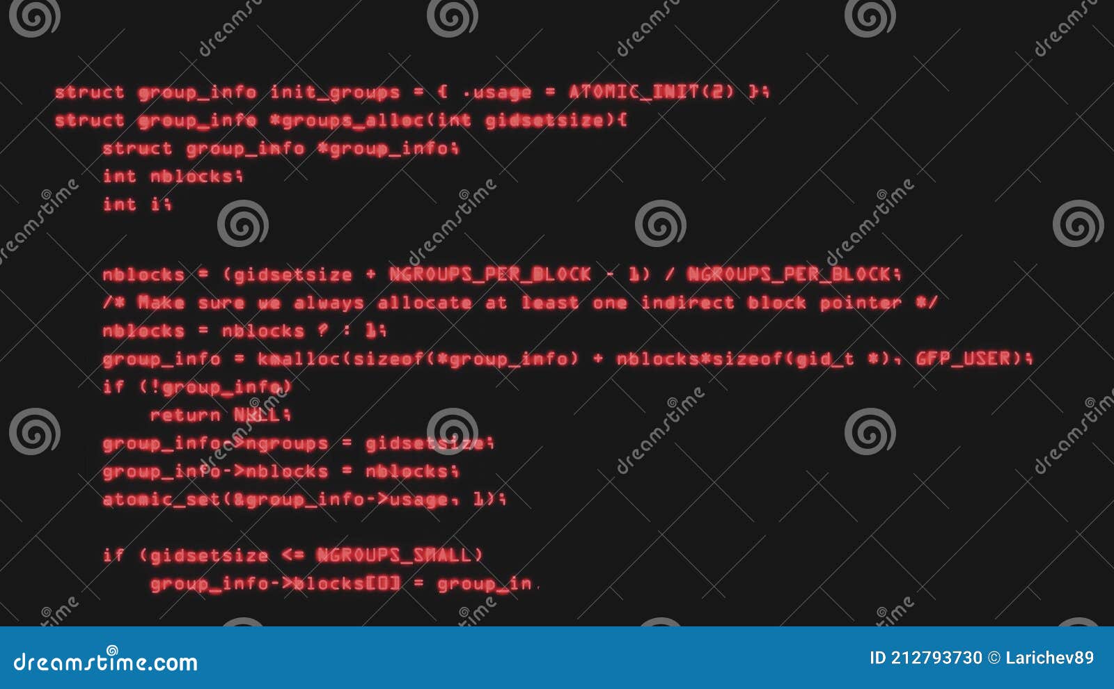 Red Computer Code - Red Hacker Text Code on Screen Stock Illustration ...