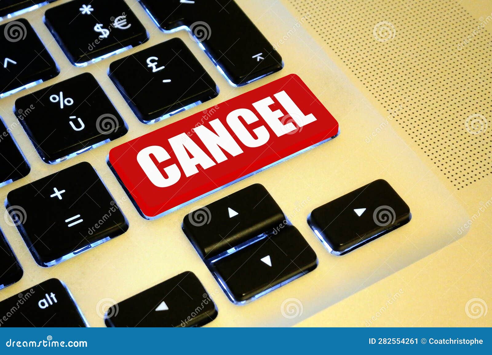 Cancel key stock image. Image of laptop, lost, influencer - 282554261