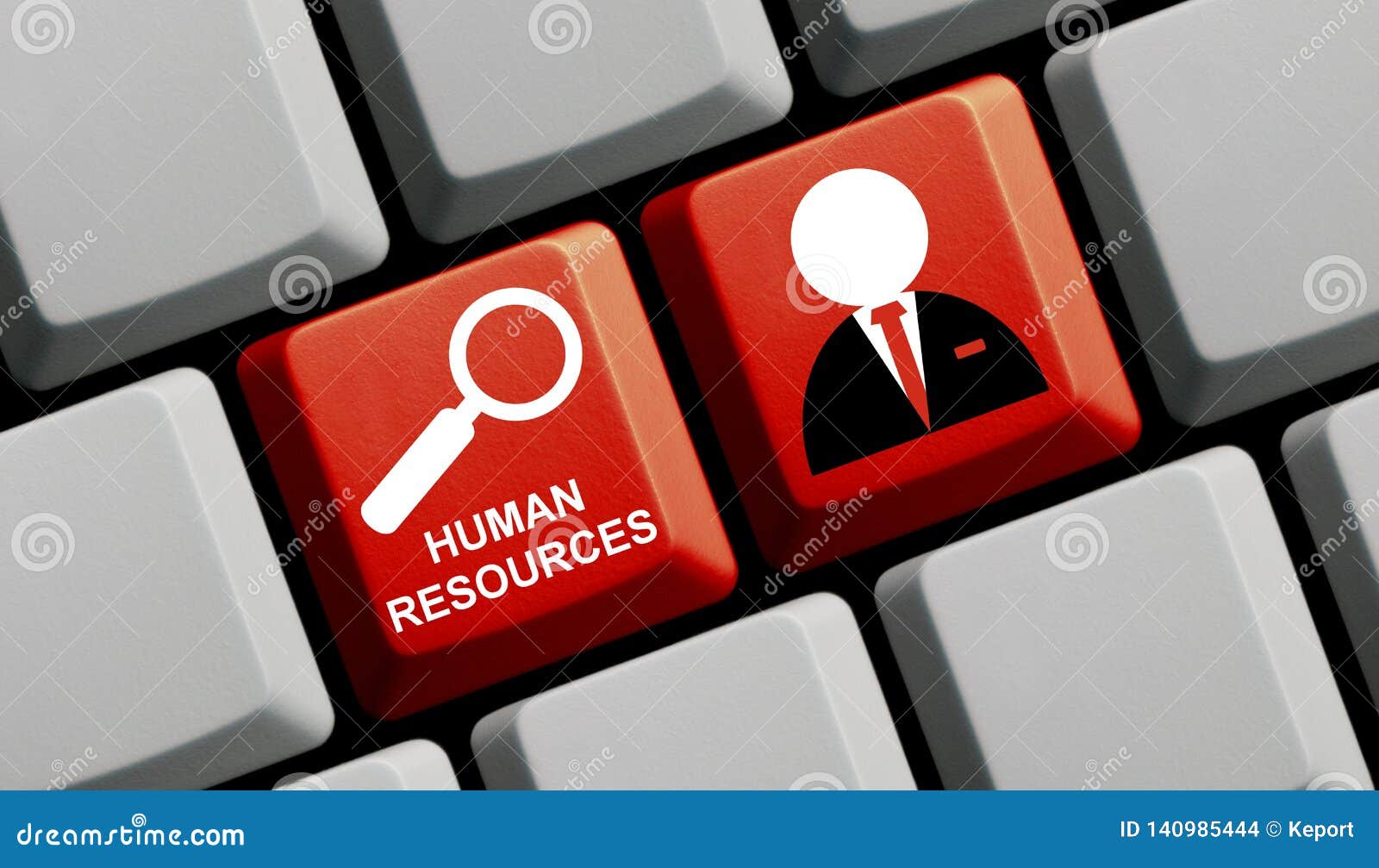 Red Computer Keyboard: Human Resources Stock Photo - Image of recruit ...