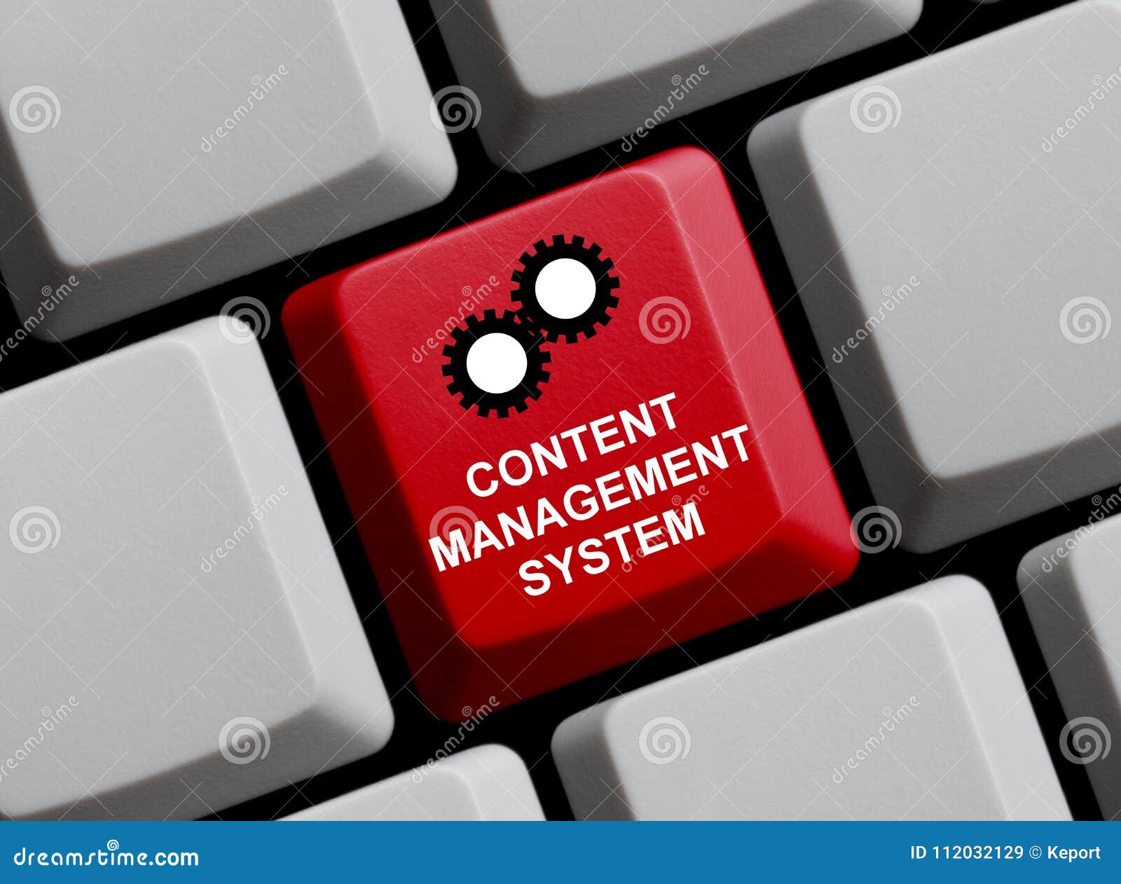 Computer Keyboard: Content Management System Stock Image - Image of ...