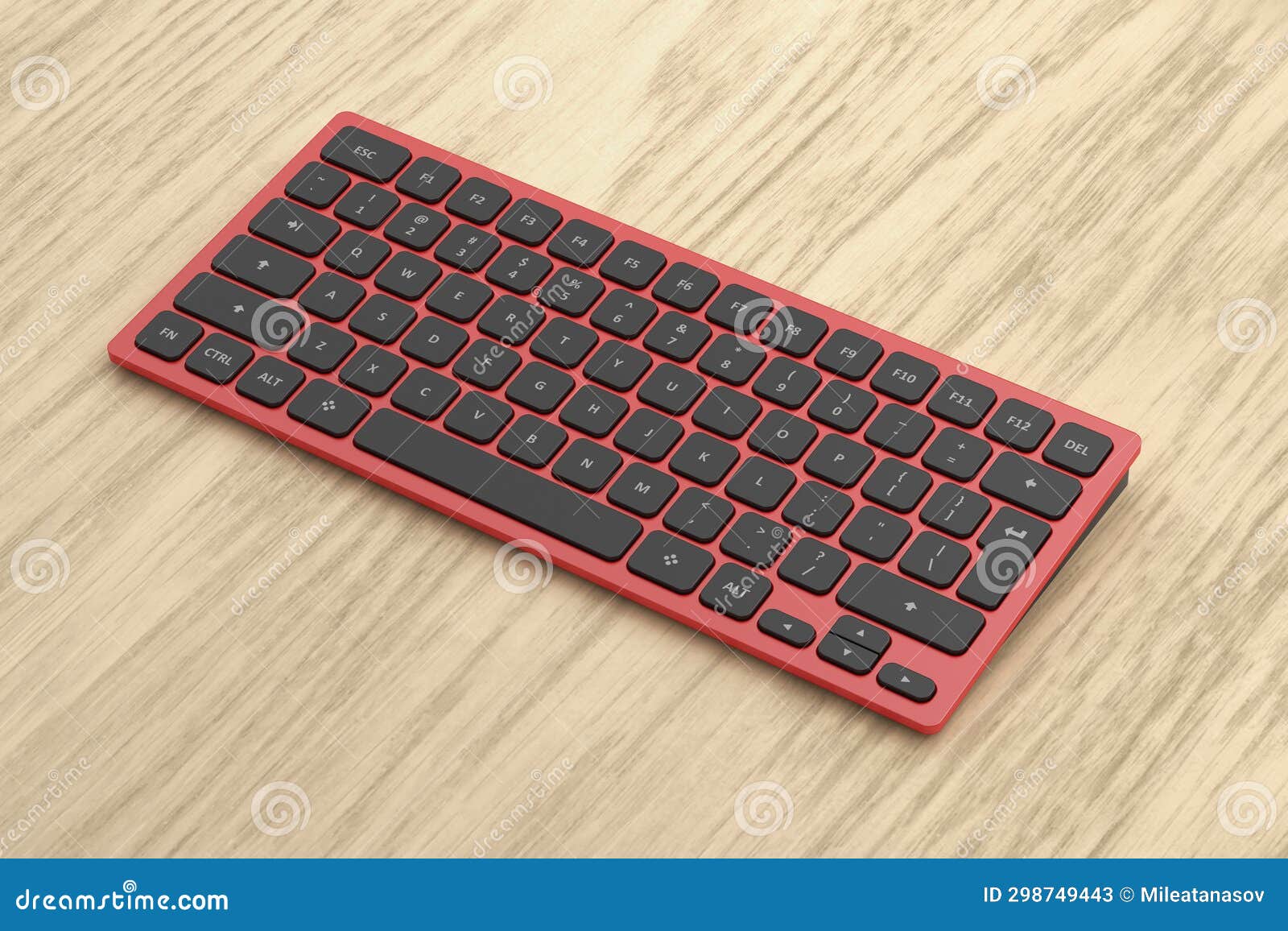 Red computer keyboard stock illustration. Illustration of wireless ...