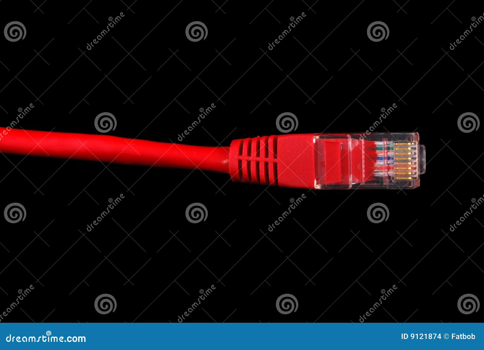 Red computer network cable stock photo. Image of colored - 9121874