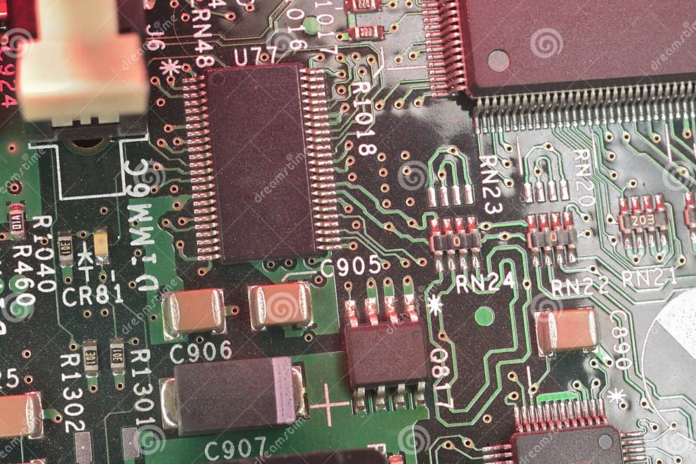 Red computer processors stock photo. Image of core, application - 65674844