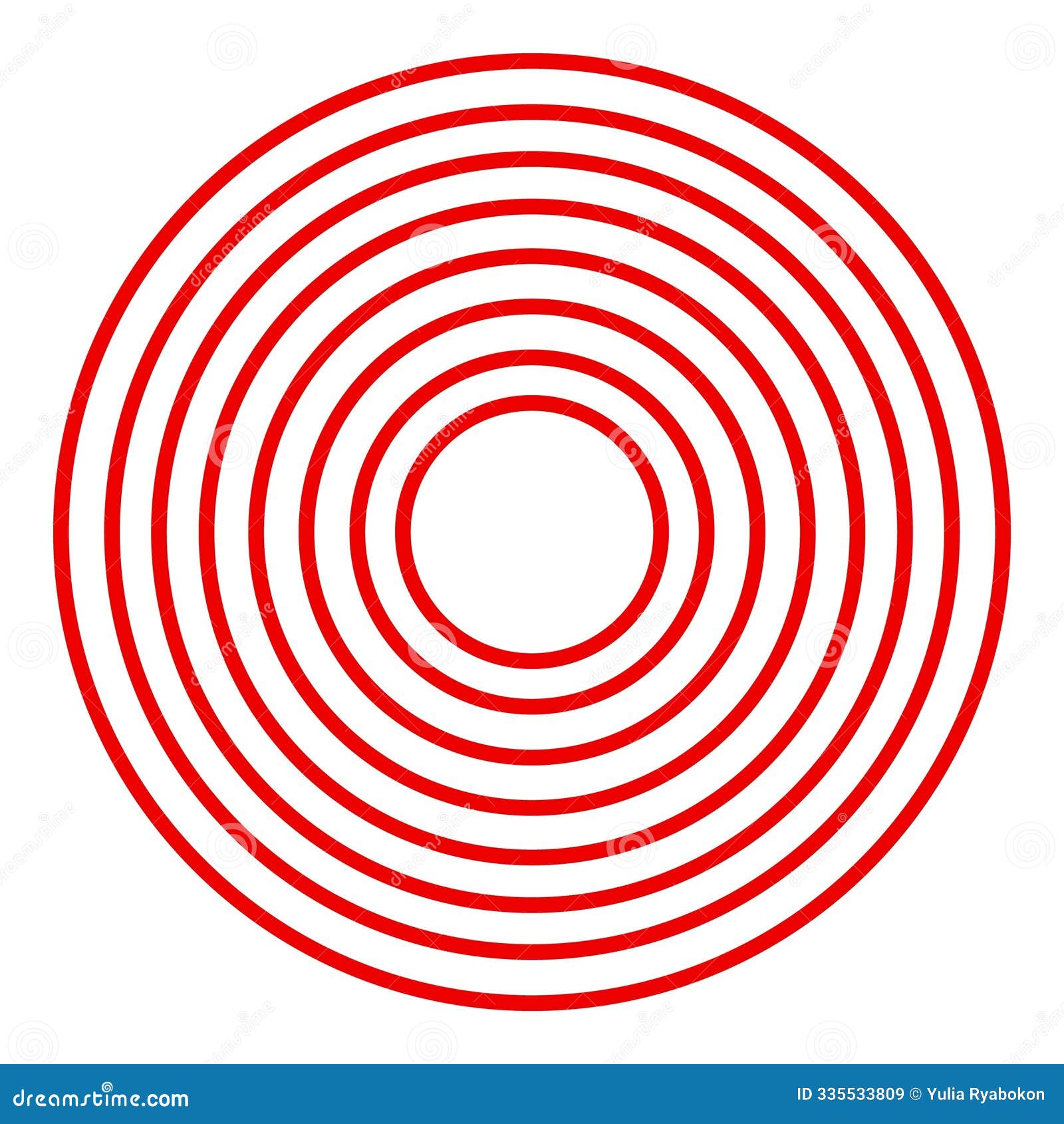 Red Concentric Circles Forming a Circular Pattern Stock Illustration ...