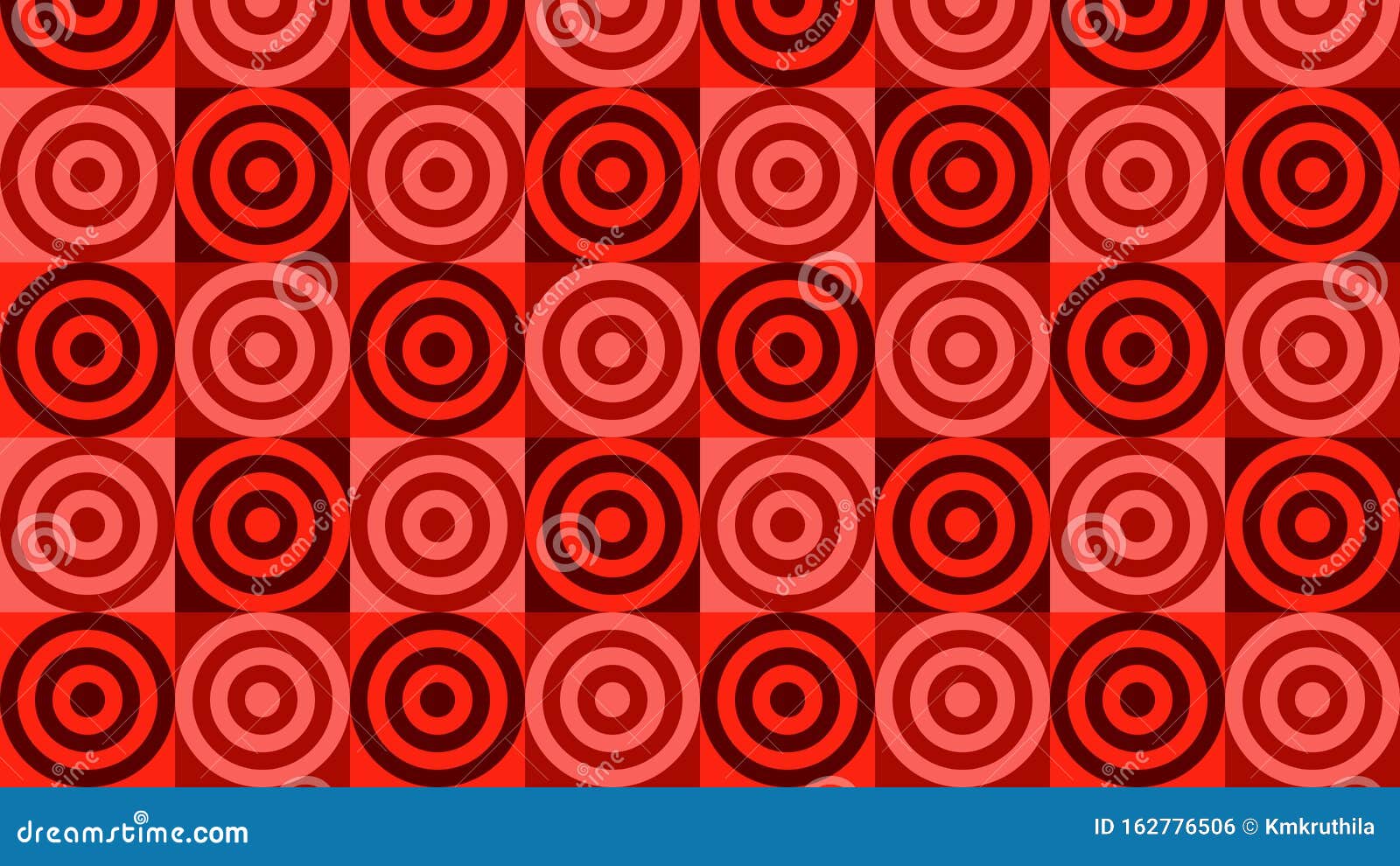 Red Concentric Circles Pattern Stock Vector - Illustration of fabric ...