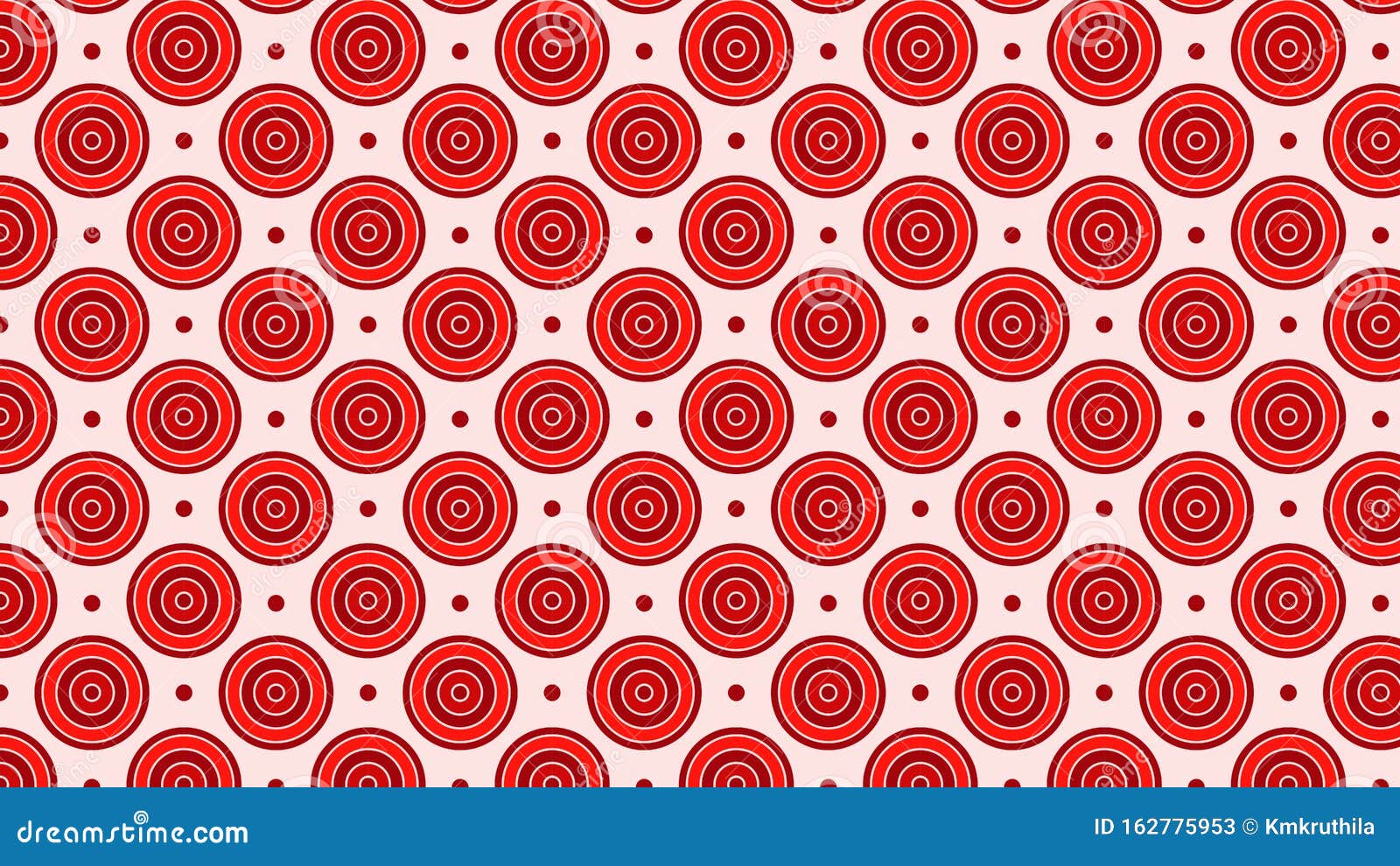 Red Concentric Circles Pattern Background Vector Illustration Stock ...