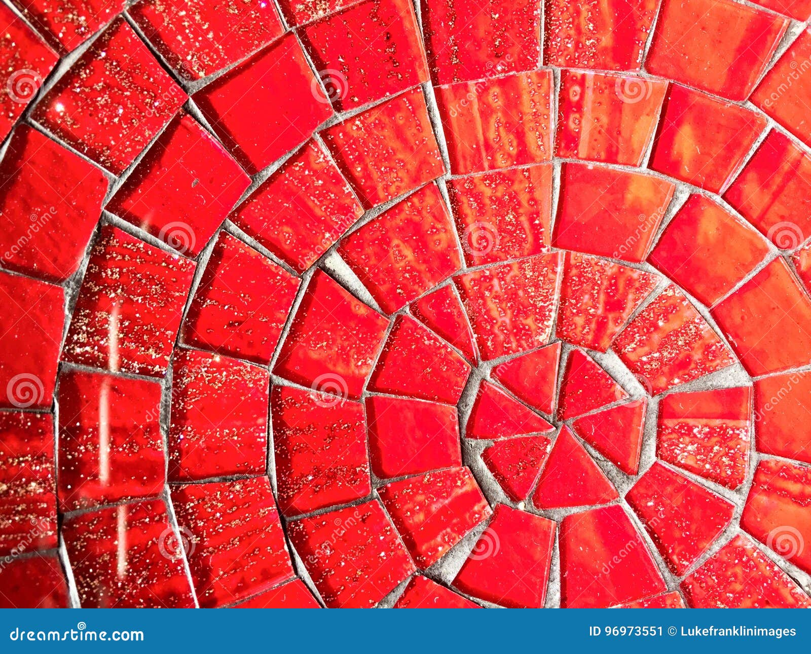 Red concentric mosaic stock image. Image of urban, circle - 96973551
