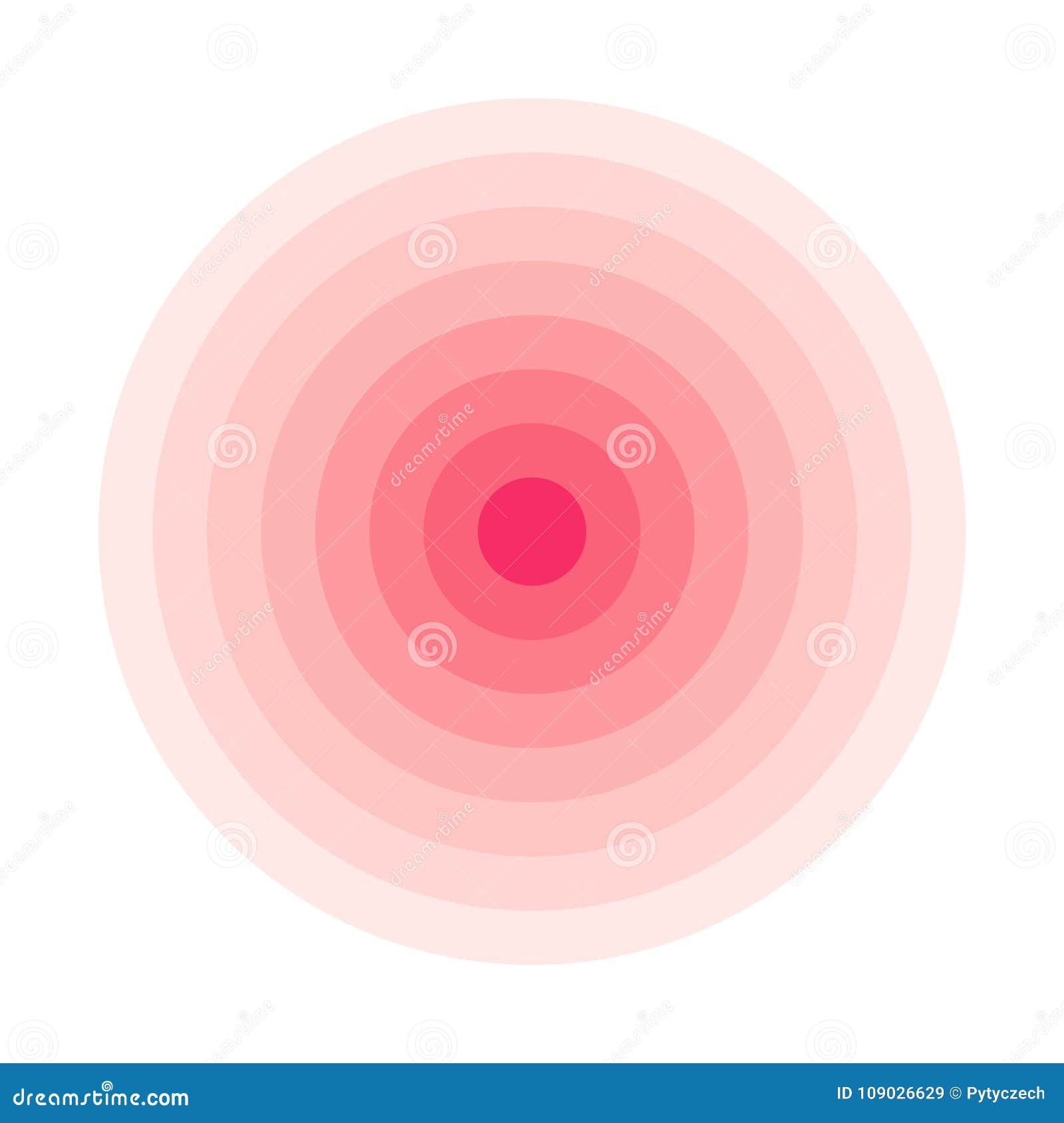 Red Concentric Rings. Epicenter Theme Stock Vector - Illustration of ...