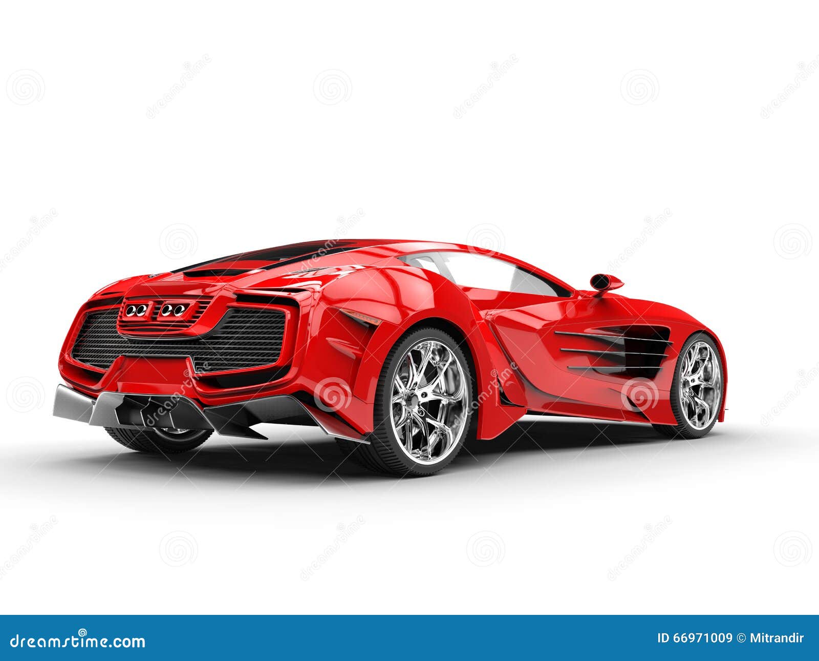 Concept Car With Supercar Sports Vehicle Silhouette. Vector ...