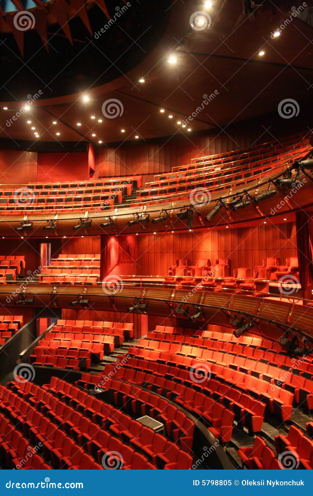 Red concert hall stock image. Image of fabric, formal - 5798805