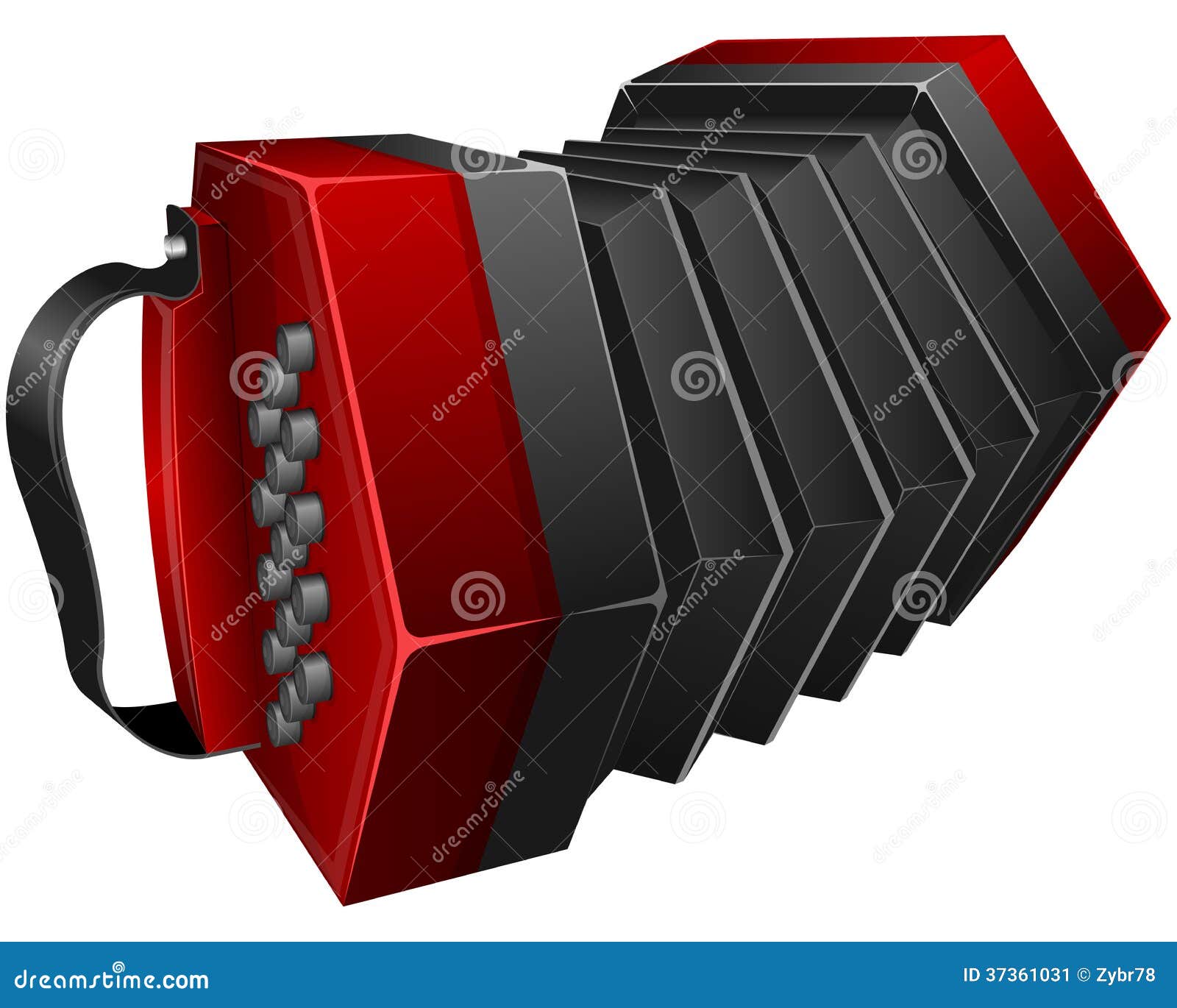 Red concertina stock vector. Illustration of traditional - 37361031