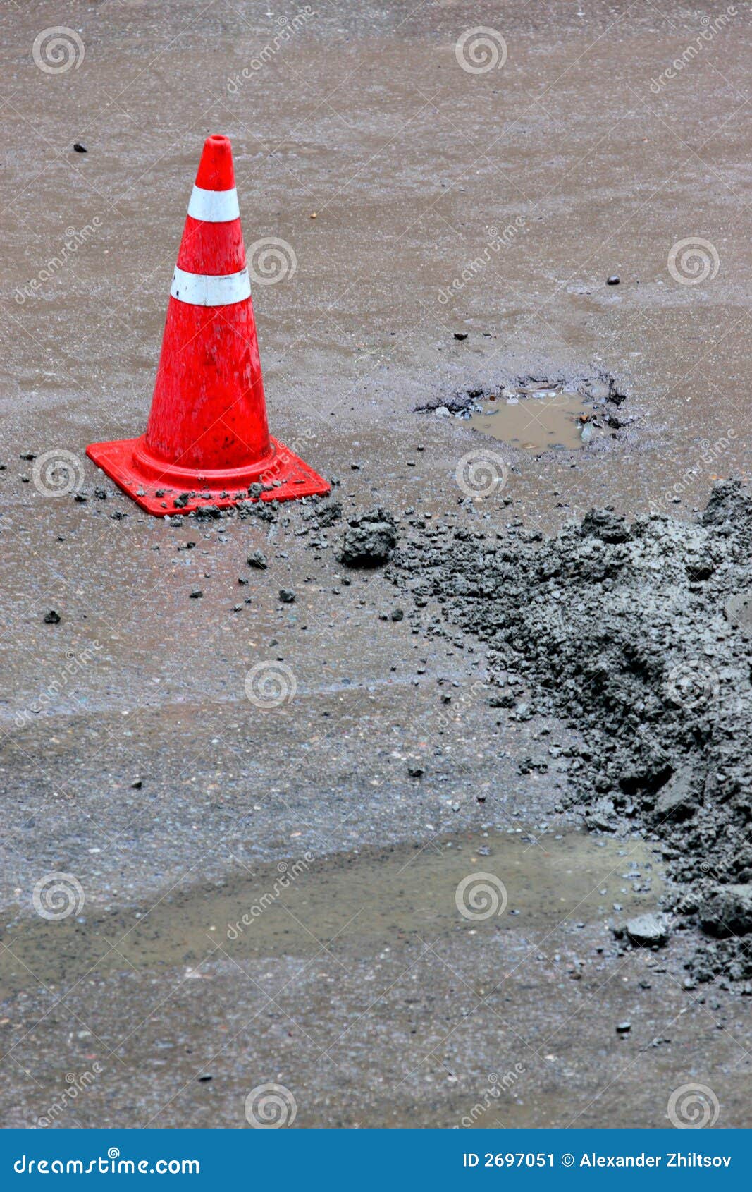 Red cone stock image. Image of rough, equipment, safety - 2697051