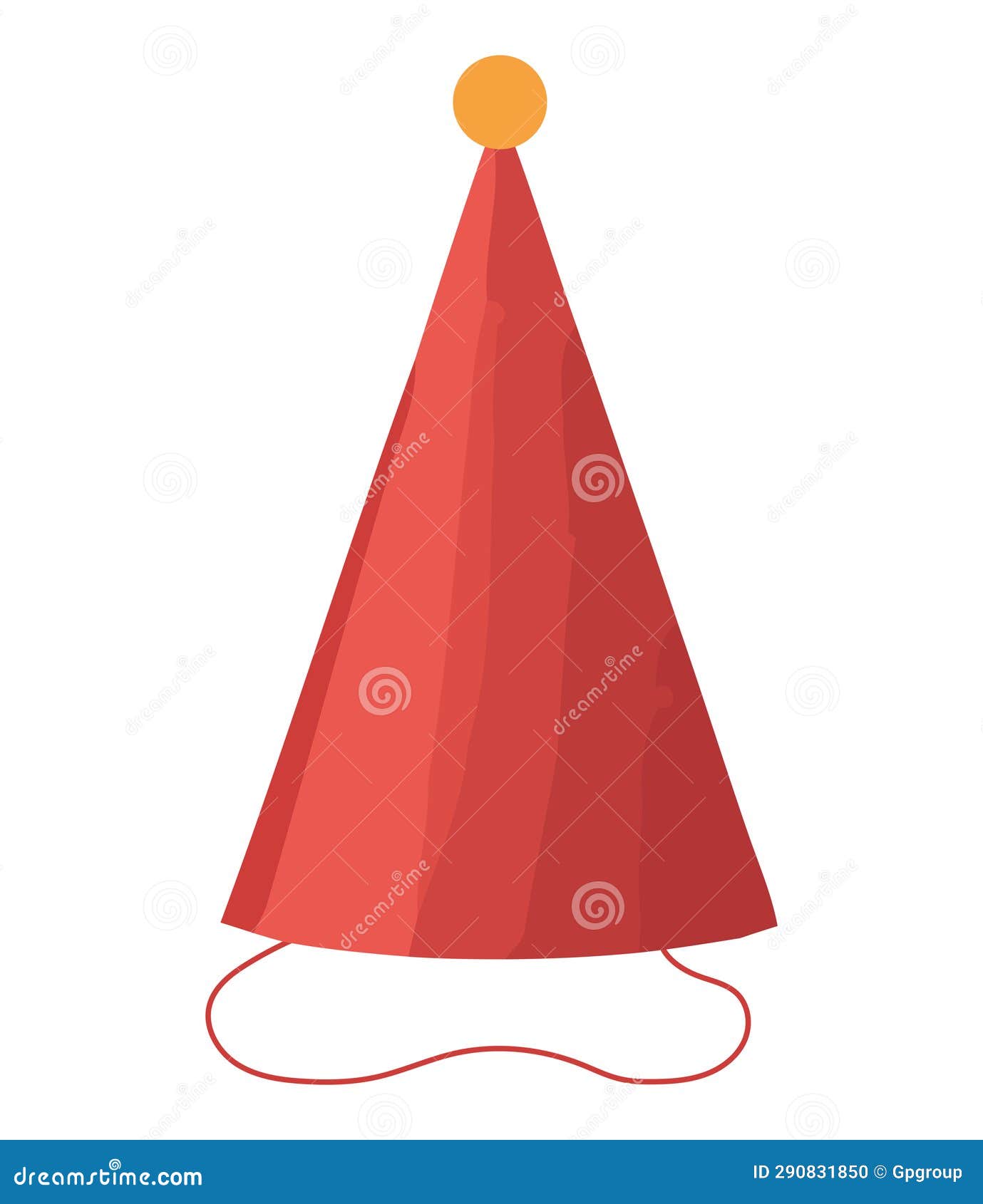 Red cone hat stock illustration. Illustration of party - 290831850