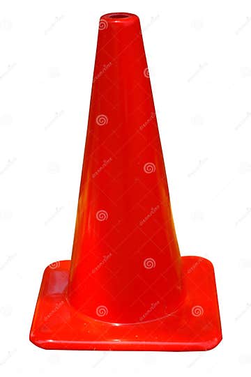Red Cone - Isolated stock image. Image of traffic, cone - 880081
