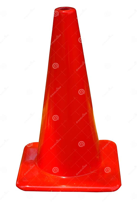 Red Cone - Isolated stock image. Image of traffic, cone - 880081