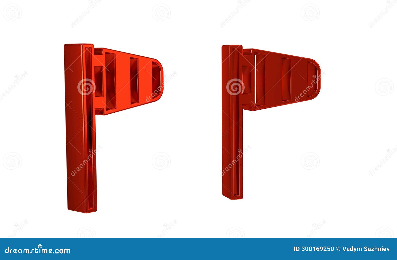 Red Cone Meteorology Windsock Wind Vane Icon Isolated on Transparent ...