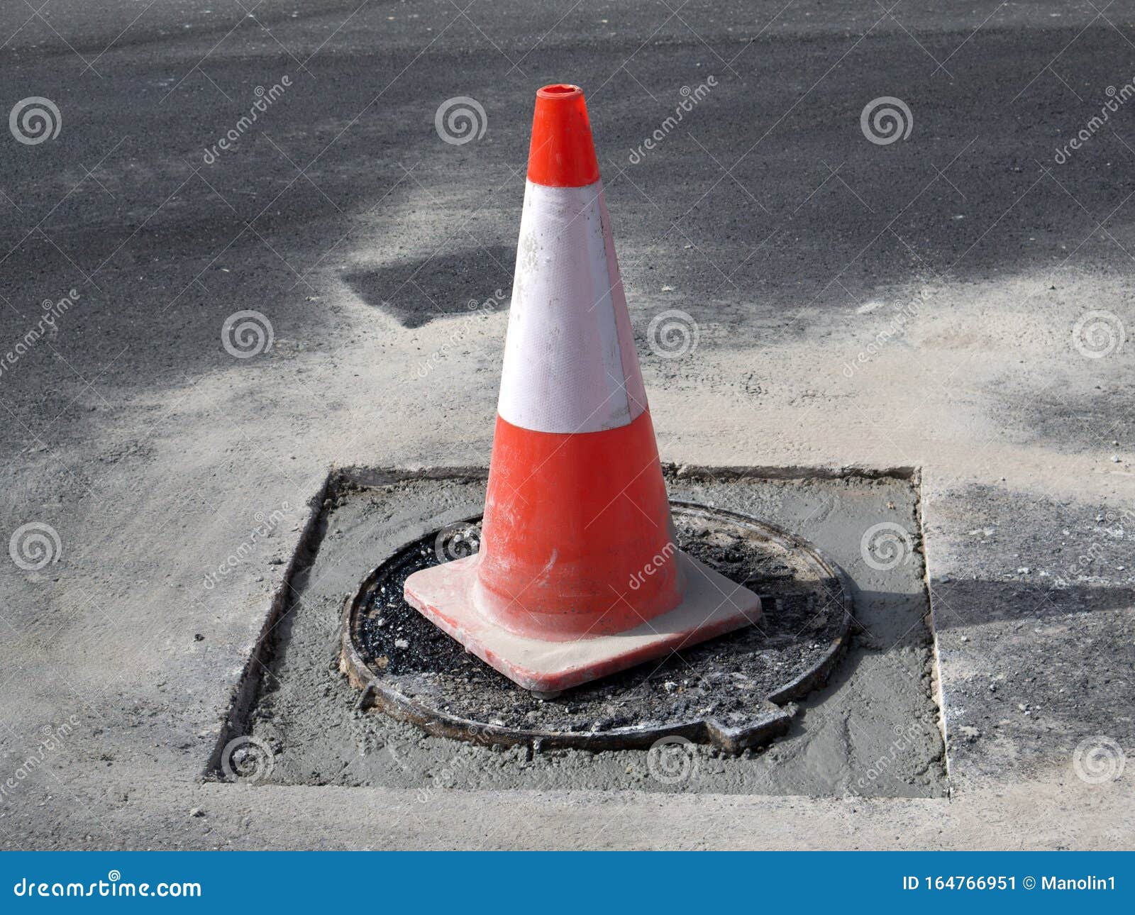 Red cone stock image. Image of cone, close, control - 164766951
