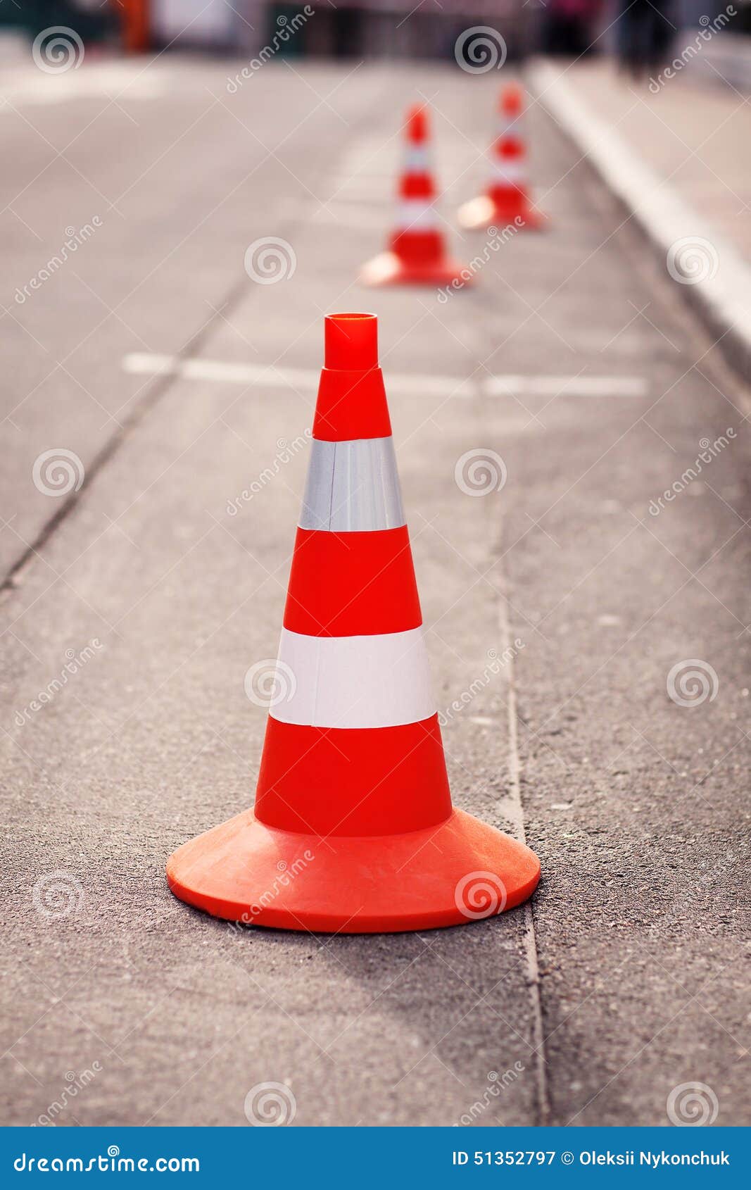 Red cone stock image. Image of close, protection, cone - 51352797
