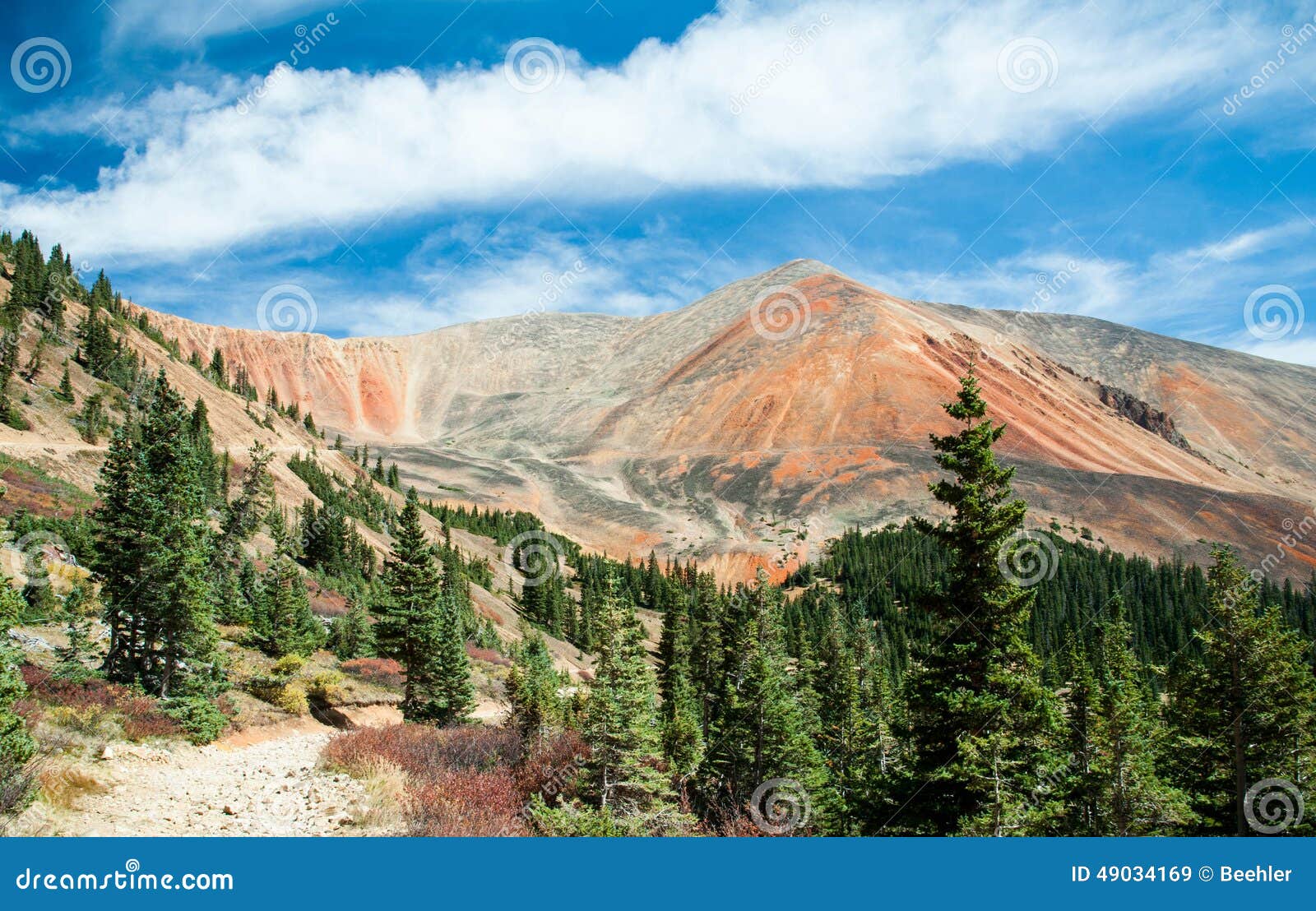Red Cone stock image. Image of cloud, colorado, decent - 49034169