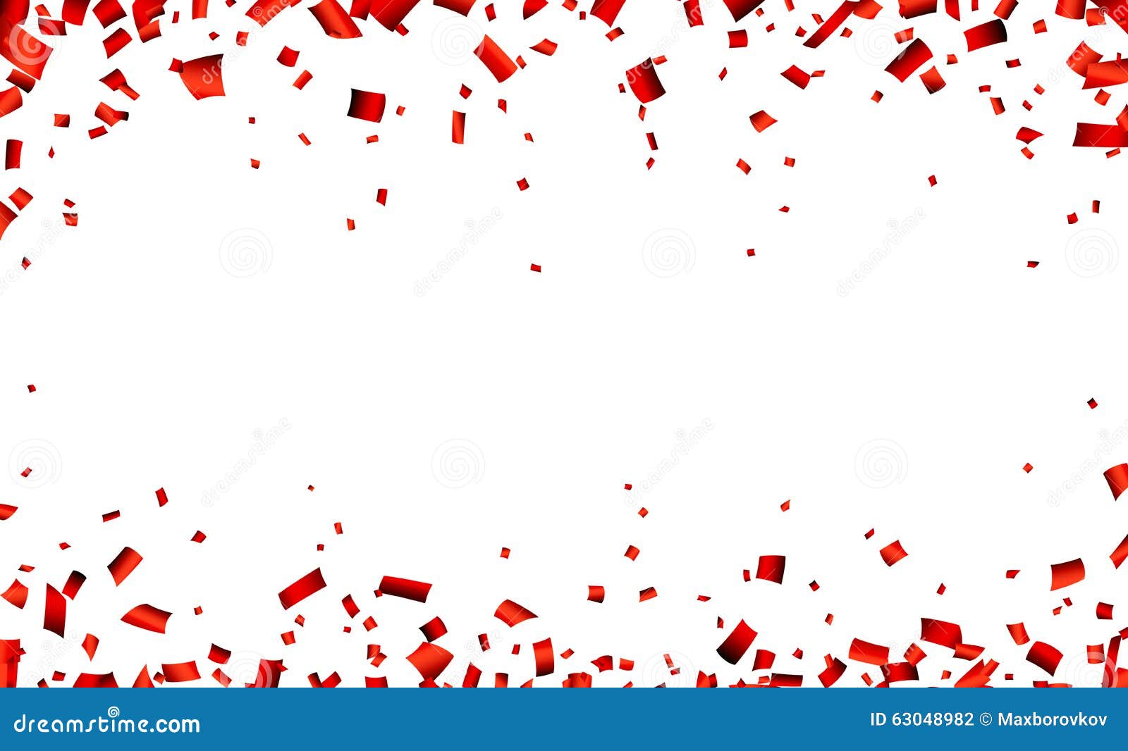 Red Confetti Celebration Banner Stock Vector - Illustration of ...