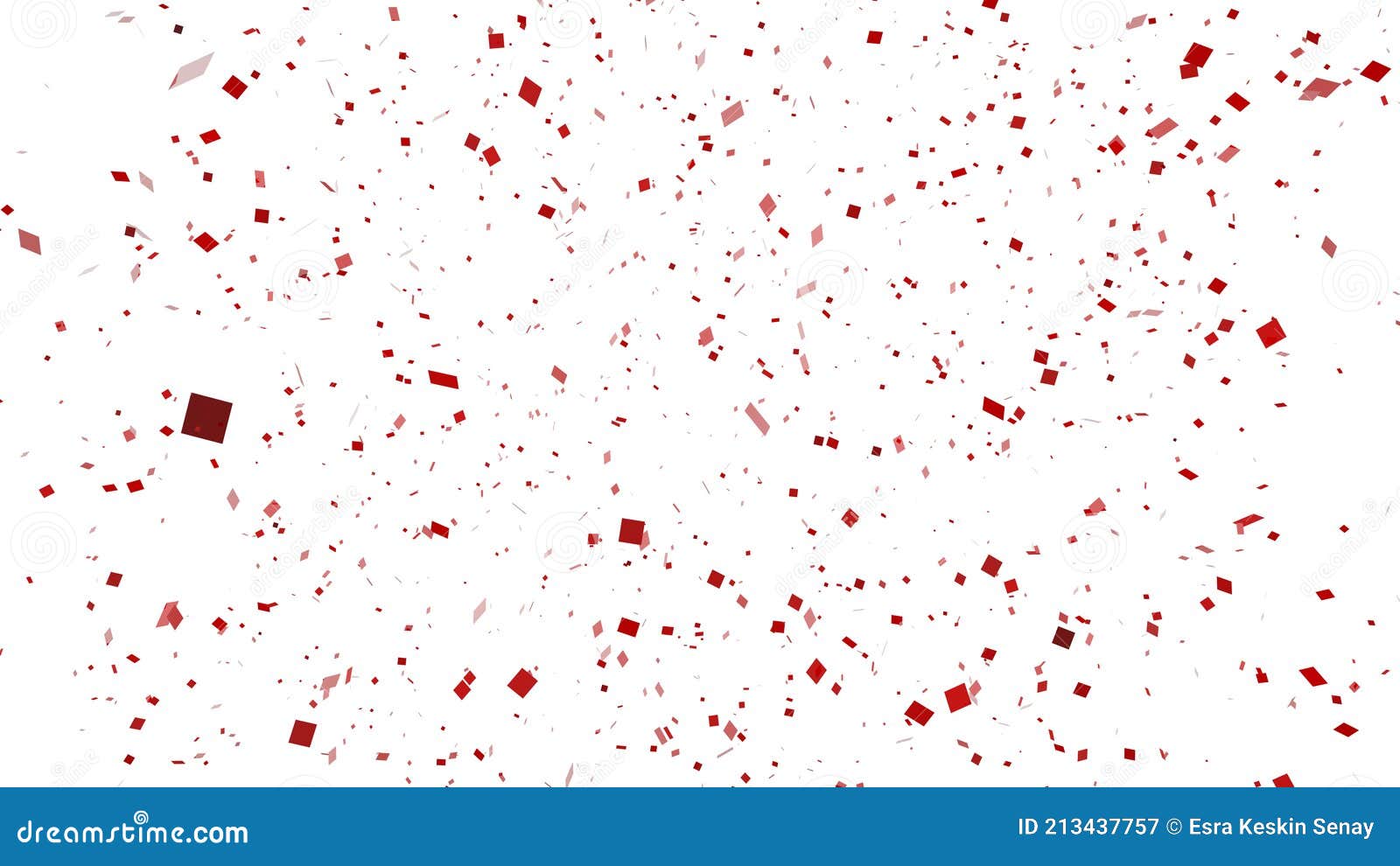 Red Confetti on White Background Stock Illustration - Illustration of ...