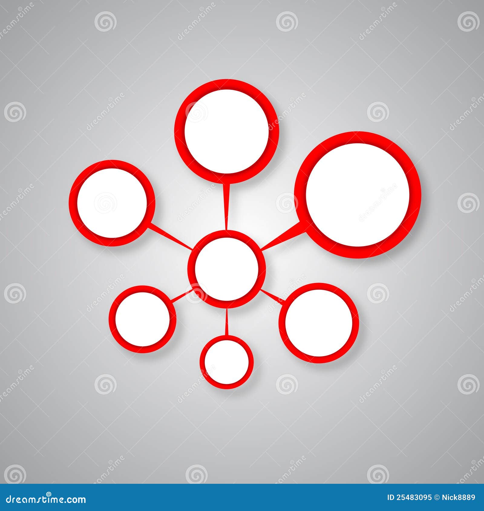 Red connected the circle stock illustration. Illustration of graphic ...