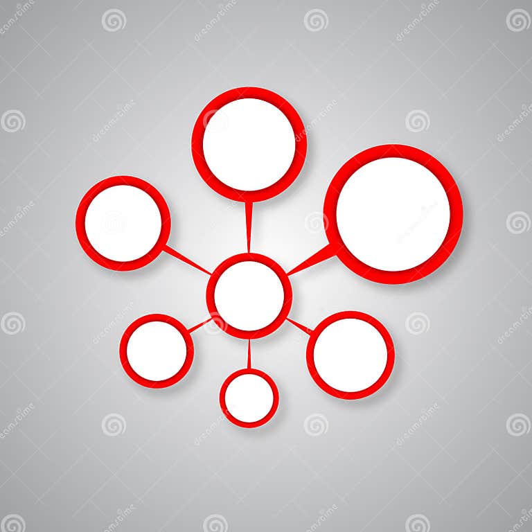 Red connected the circle stock illustration. Illustration of graphic ...