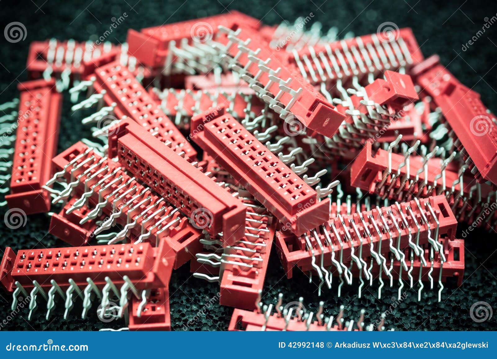 Red connectors stock photo. Image of circuits, chip, design - 42992148