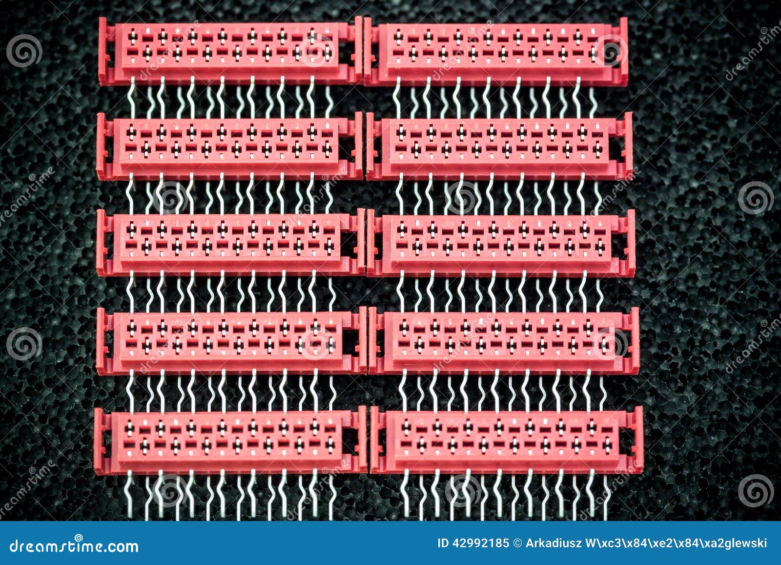 Red connectors stock image. Image of computer, electric - 42992185