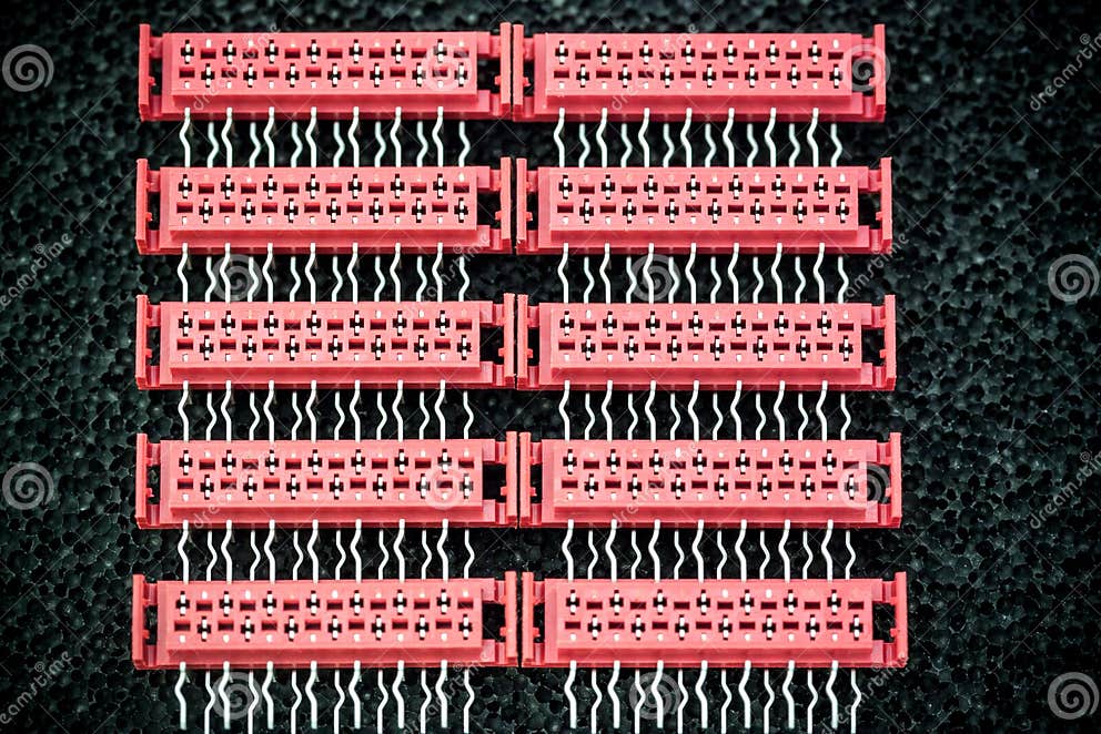 Red connectors stock image. Image of computer, electric - 42992185