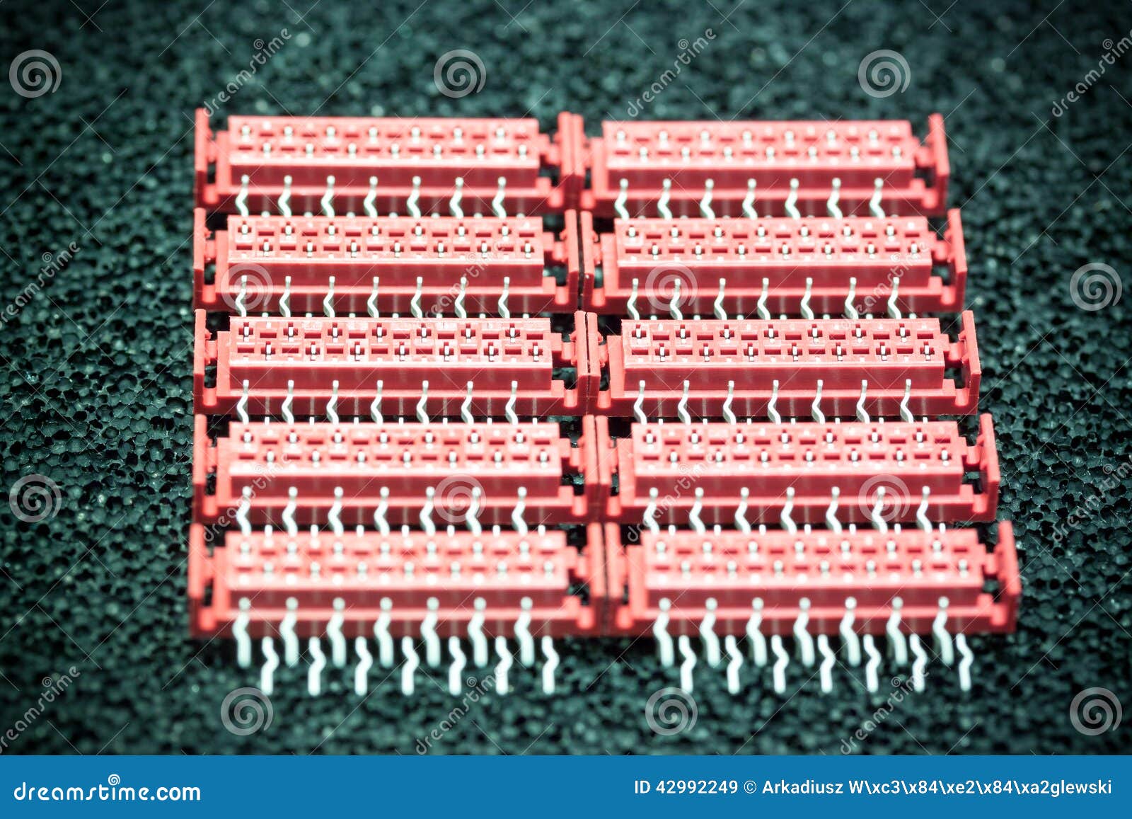 Red connectors stock image. Image of chip, plug, component - 42992249