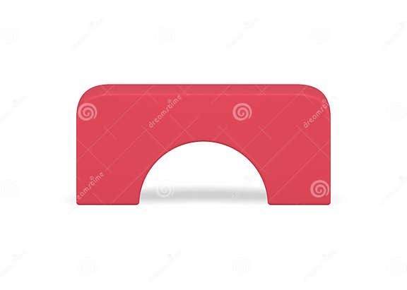 Red Construction Arch Rectangular Geometric Figure Abstract Frame ...