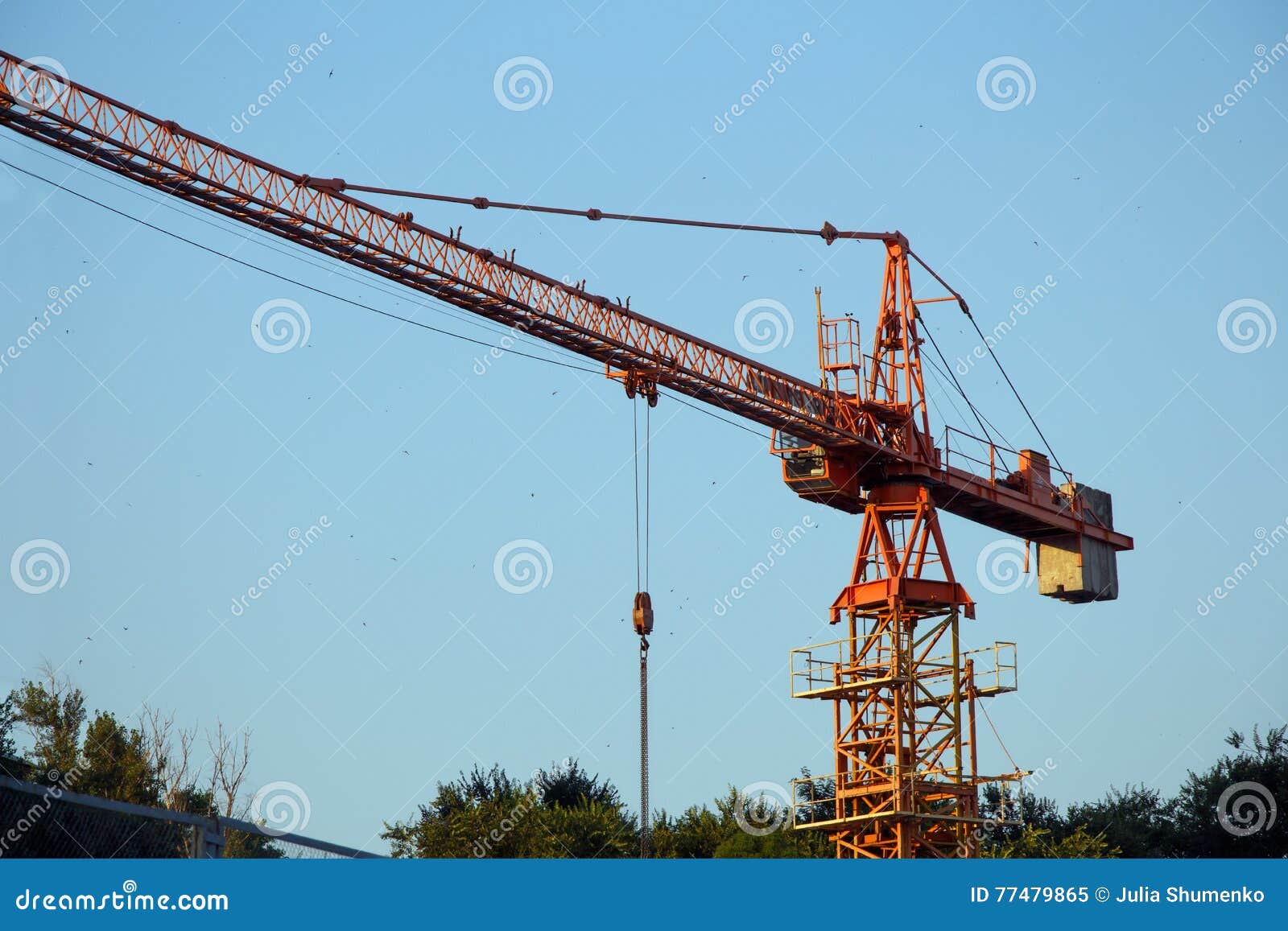 Red construction crane stock image. Image of color, equipment - 77479865